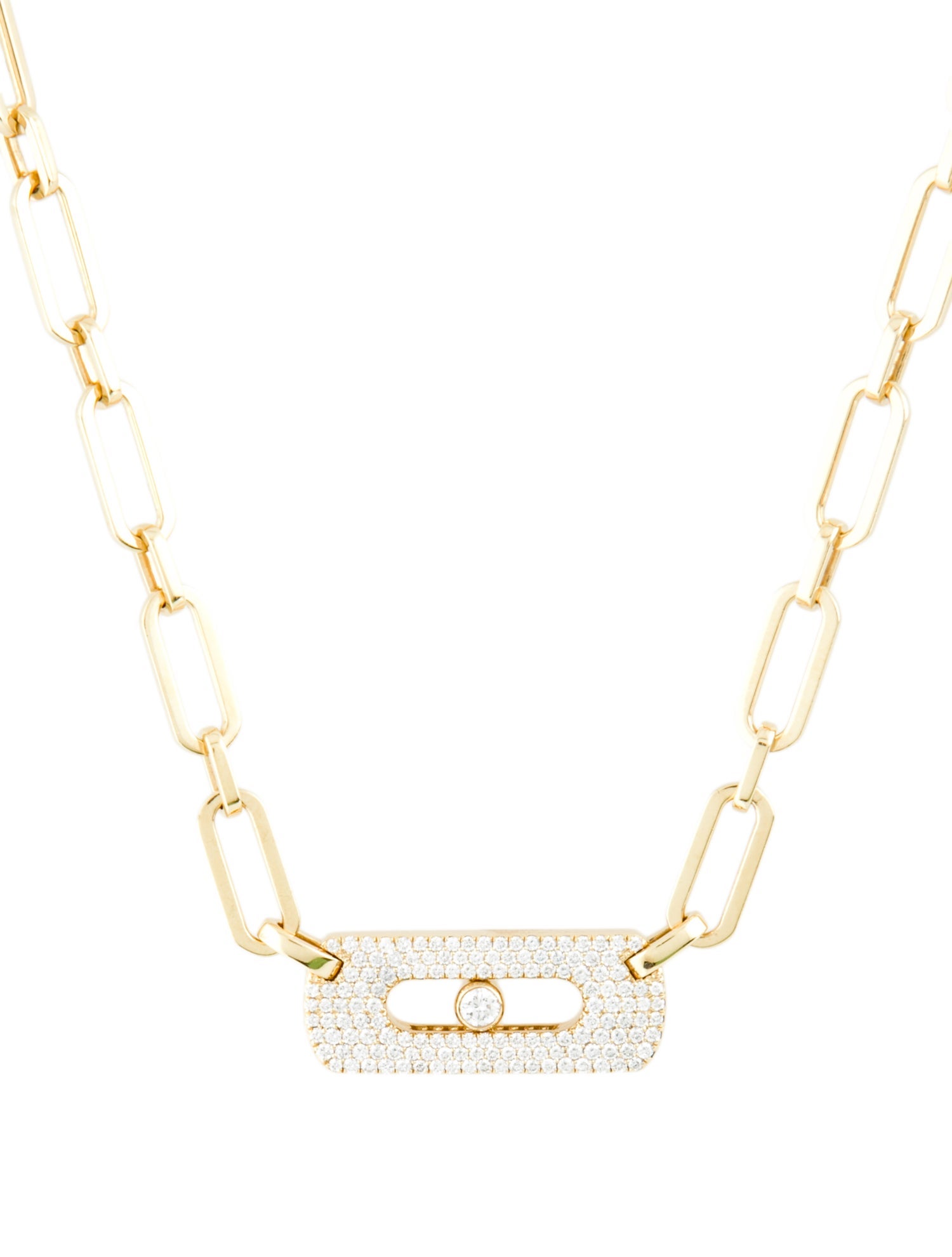 FoundRae 18K Diamond 'Resilience' Baby Medallion Pendant Necklace - 18K Yellow Gold Pendant ...