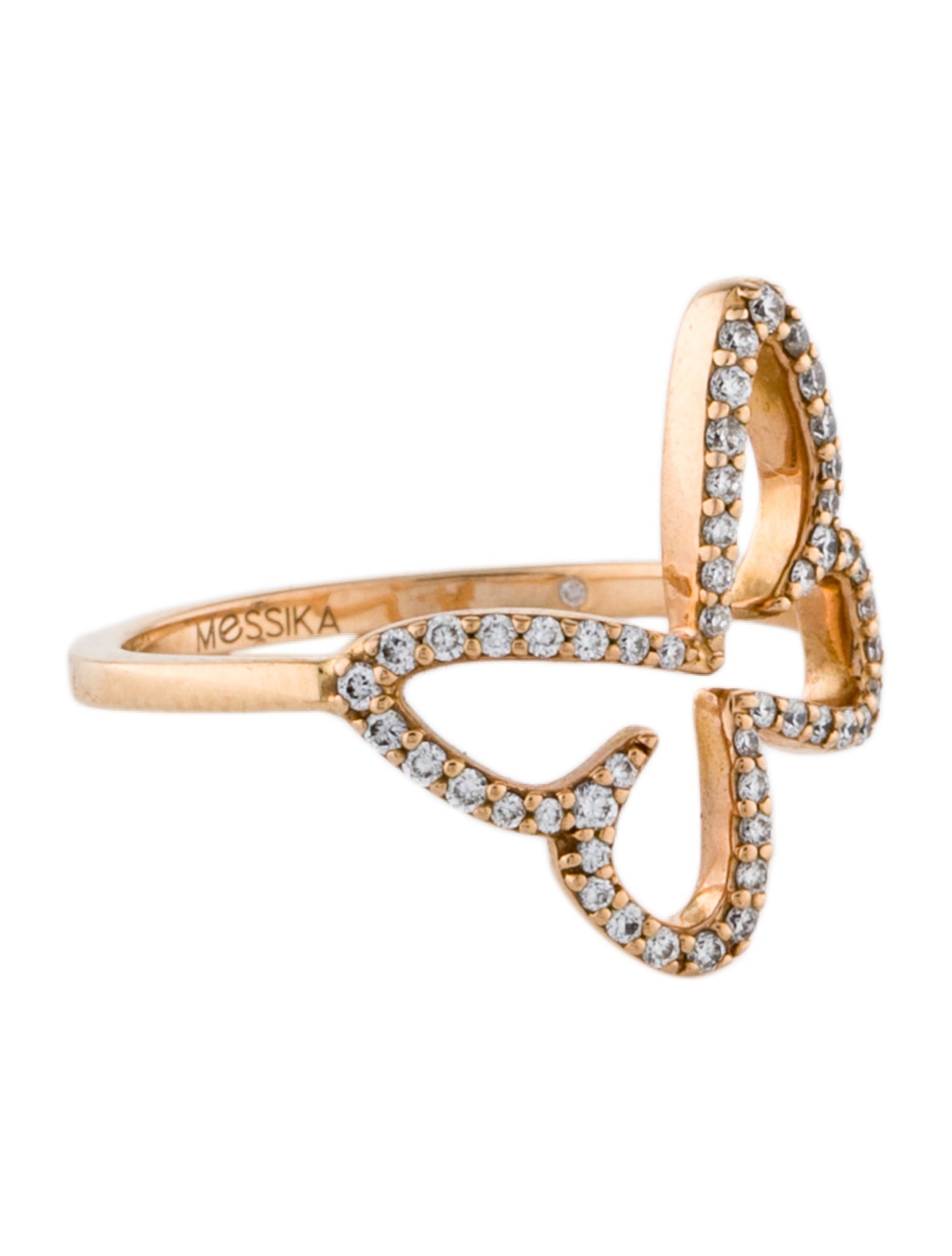 Ring 18K Diamond Snake Ring - 18K Yellow Gold Cocktail Ring, Rings ...