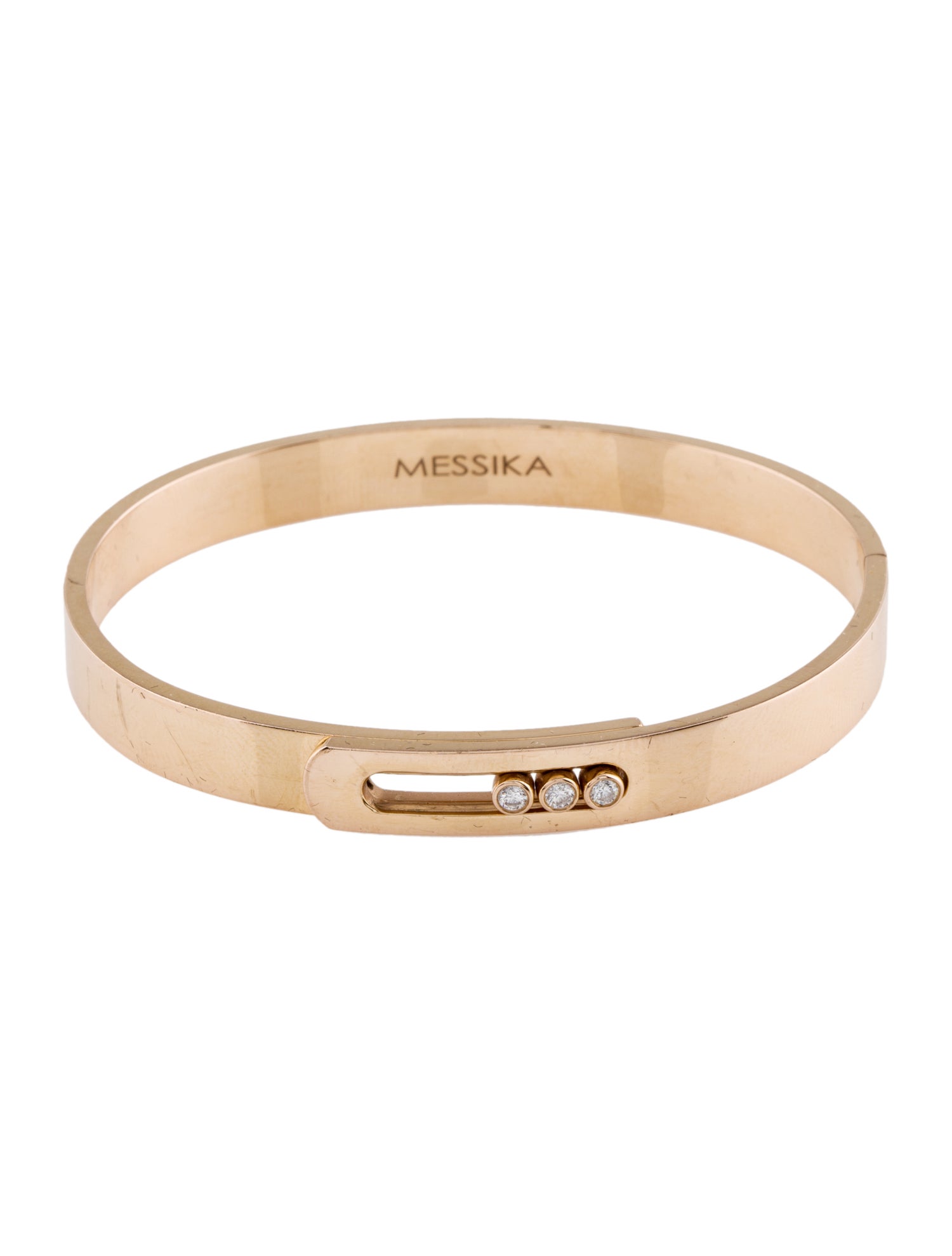 Messika 18K Diamond Move Noa Bangle Bracelet - 18K Rose Gold Bangle ...