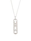 Messika 18K Diamond Move 10th Small Pendant Necklace - Rhodium-Plated 18K White Gold Pendant ...