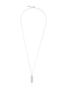 Messika 18K Diamond Move 10th Small Pendant Necklace - Rhodium-Plated 18K White Gold Pendant ...
