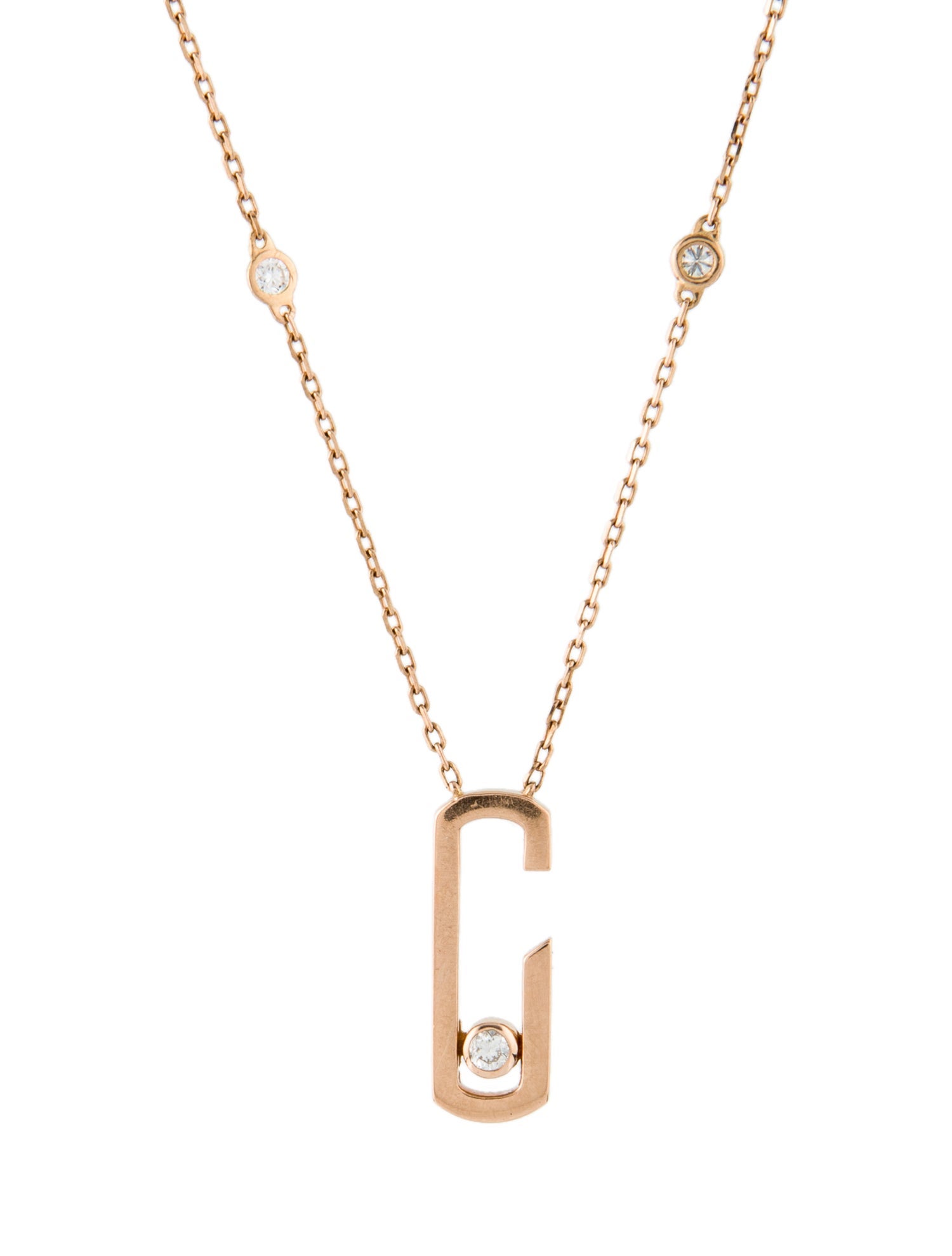 Messika 18K Diamond Gigi Hadid Move Addiction Pendant Necklace - 18K Rose Gold Pendant Necklace ...