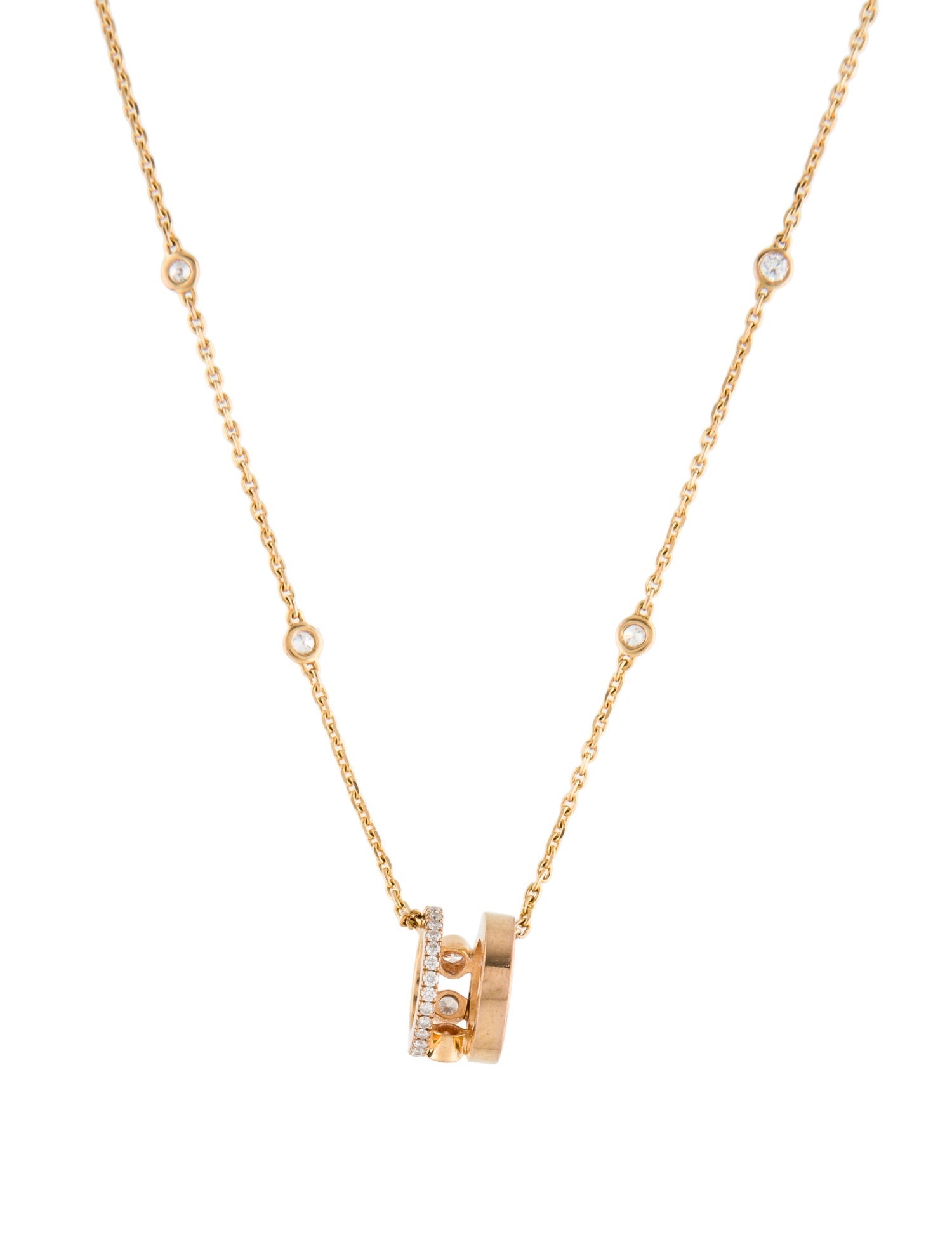 Messika 18K Diamond Move Romane Pendant Necklace - 18K Yellow Gold Pendant Necklace, Necklaces ...