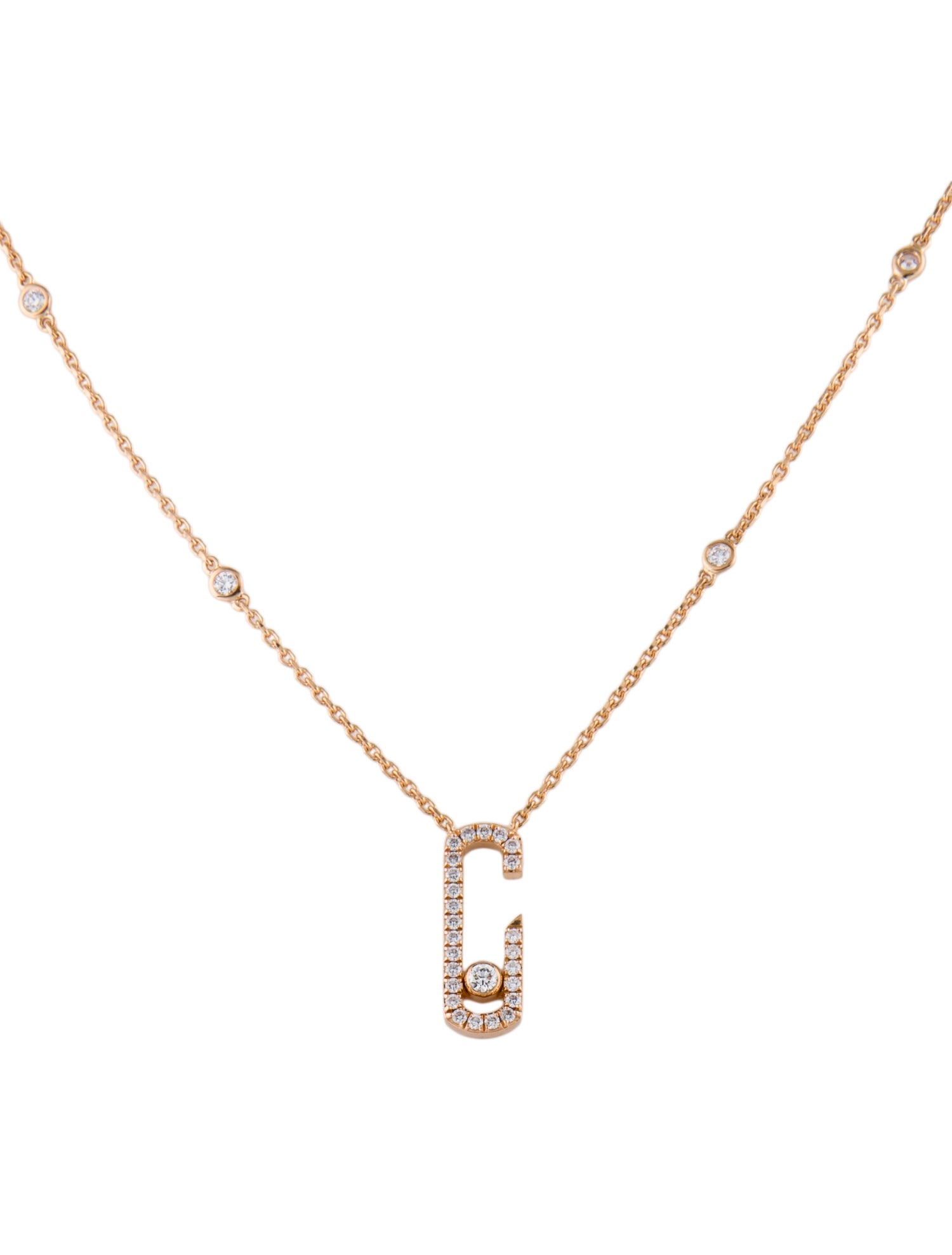 Messika 18K Diamond Gigi Hadid Move Addiction Pendant Necklace - 18K Rose Gold Pendant Necklace ...