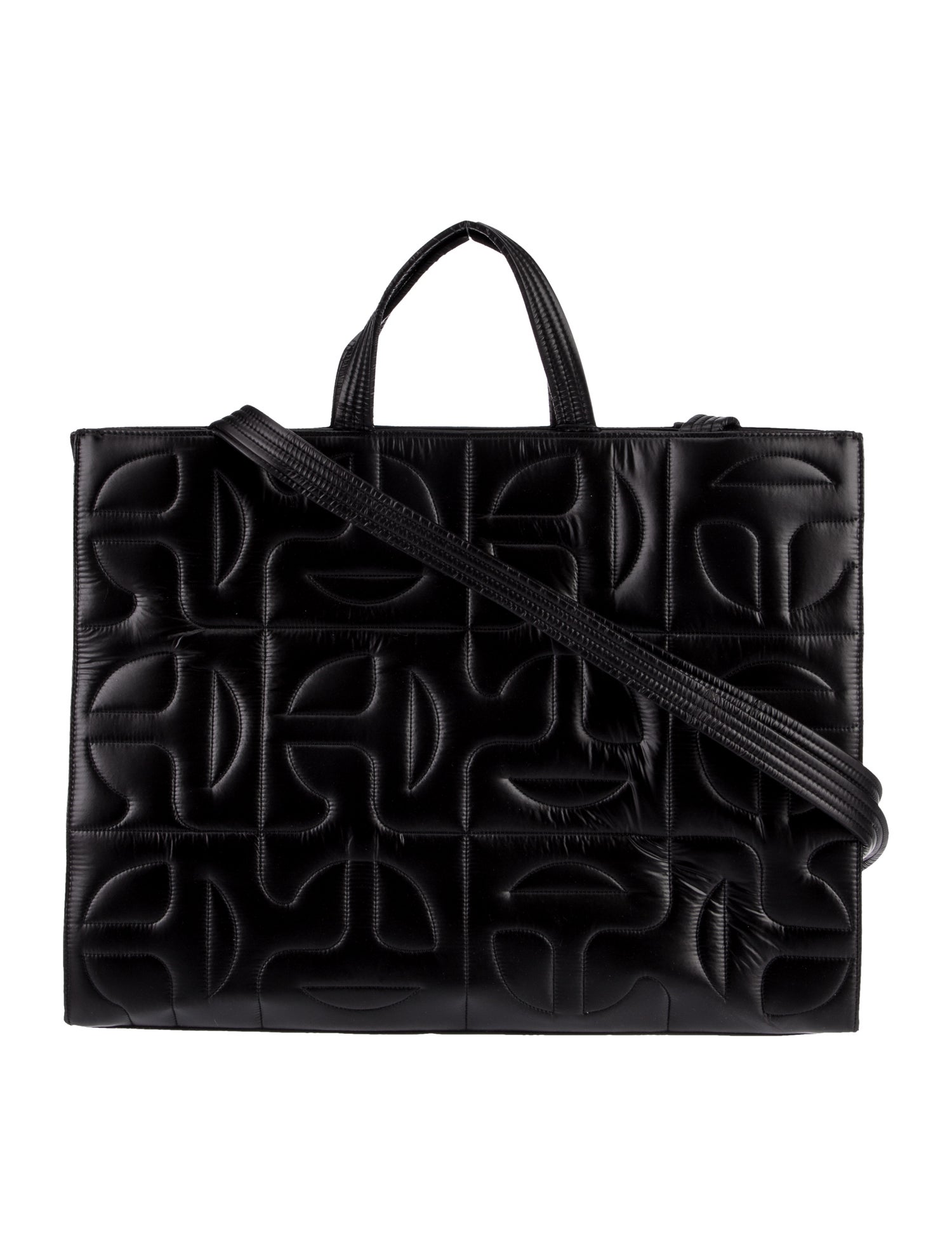 Moose Knuckles x Telfar Large Black Quilted Shopper Bag - Black Totes ...