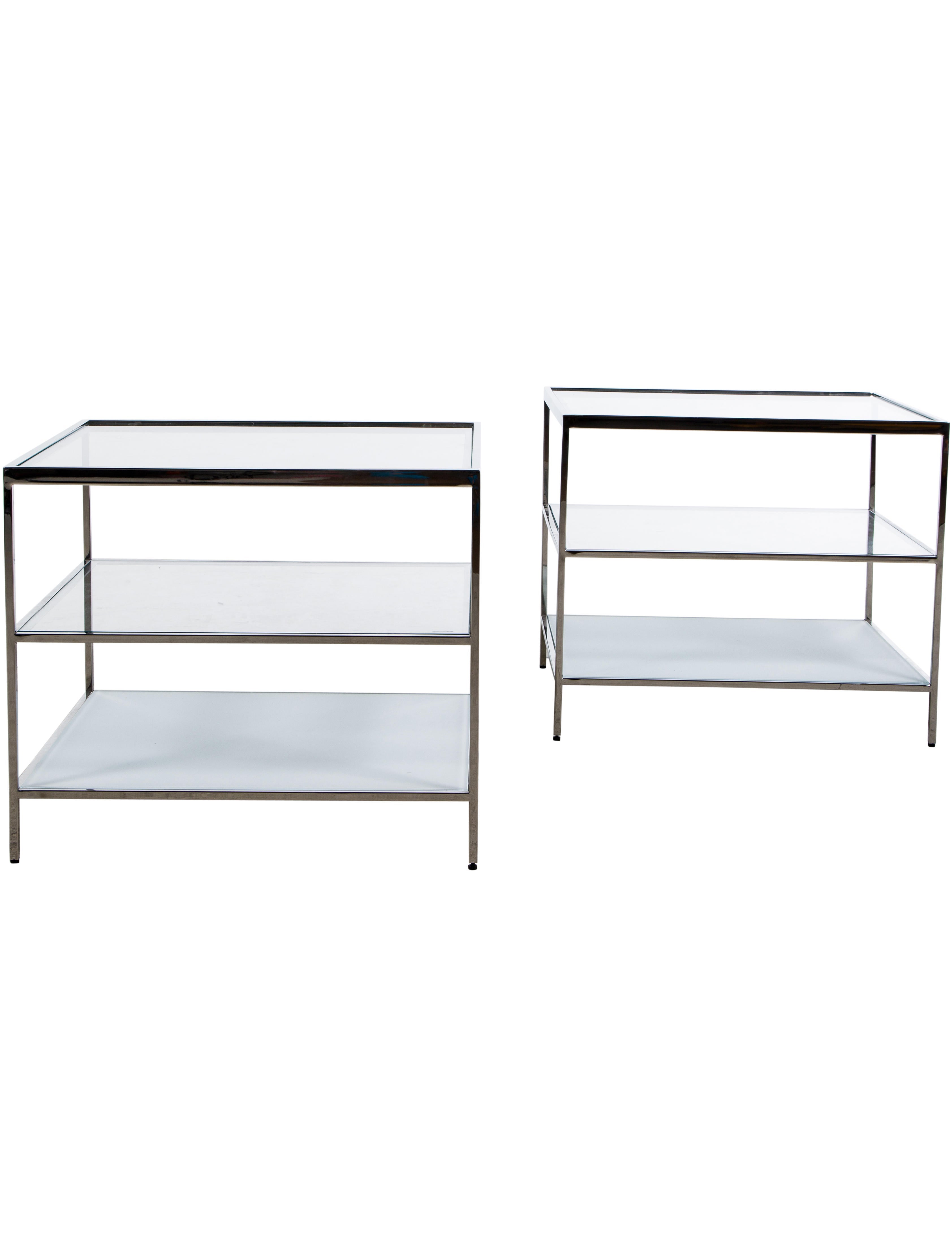 Mitchell Gold + Bob Williams Pair of Manning Side Tables - Silver, 2 ...