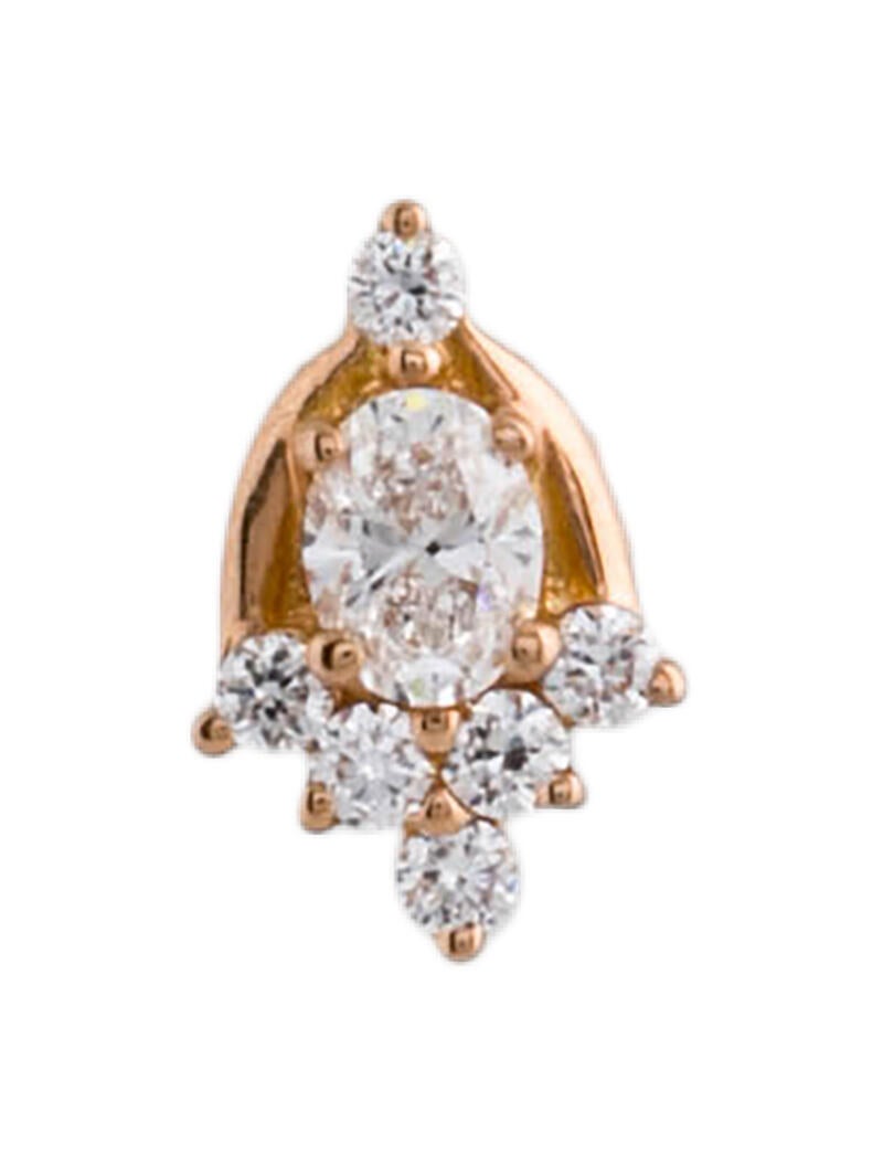 Maria Tash 14K Diamond Tash Tiara Threaded Stud Earring - Stud ...