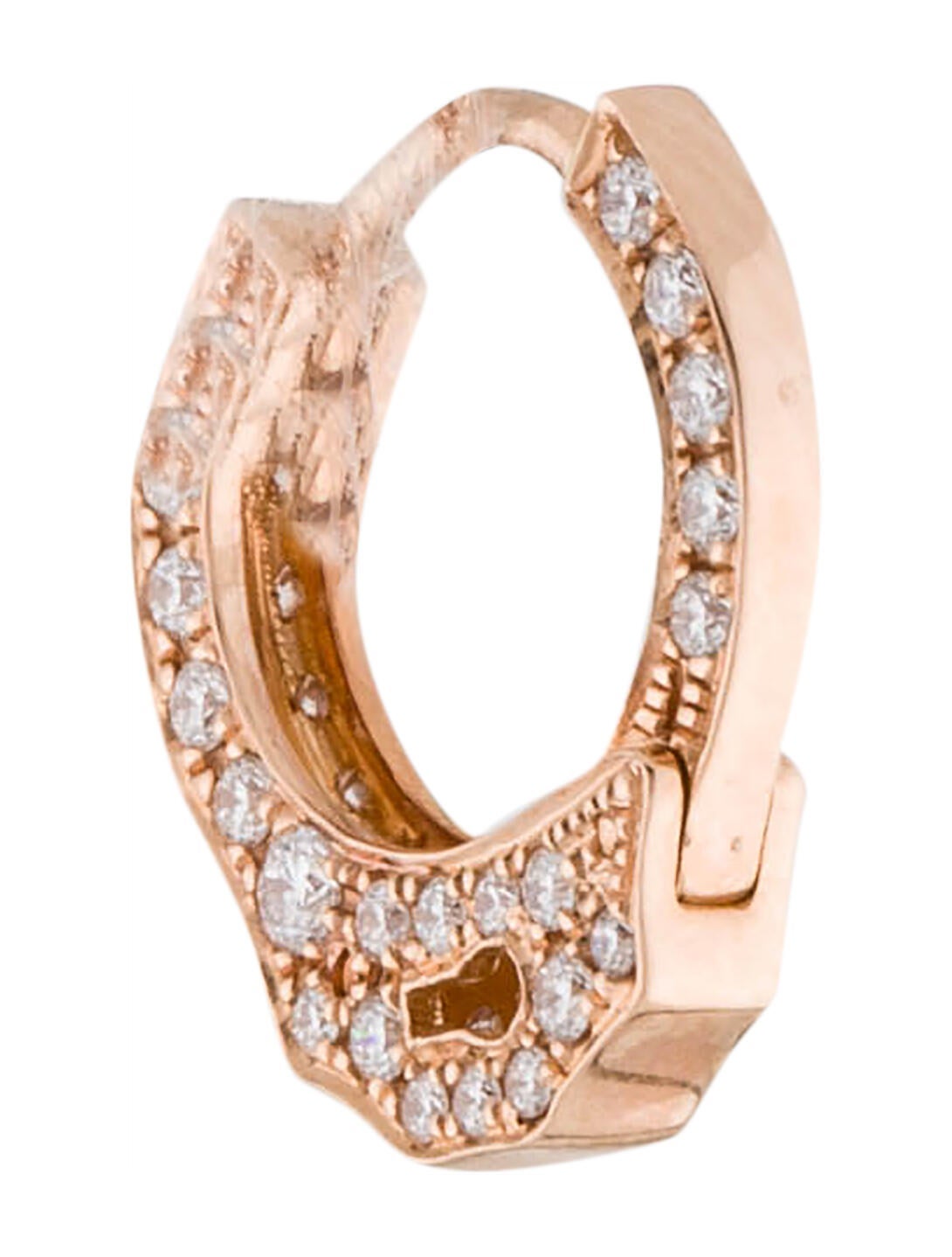 Maria Tash 18K Diamond Single Handcuff Huggie - Single Earring ...