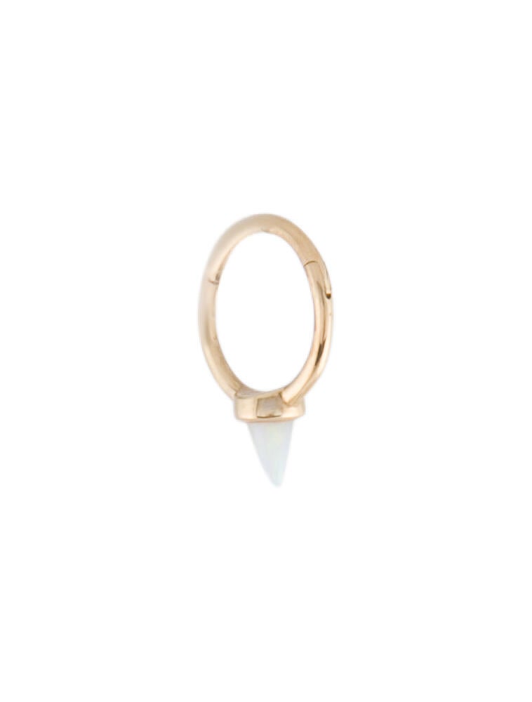 Maria Tash 14K Opal Single Short Spike Hoop Earring - 14K Yellow Gold ...