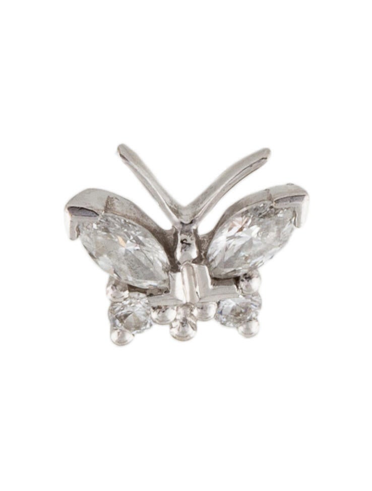 Maria Tash 18k Diamond Drape Threaded Stud Earring - 18K Yellow Gold ...