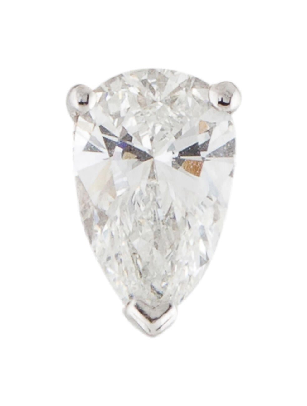 Maria Tash 18K Diamond Pear Single Stud Earring - Rhodium-Plated 18K ...