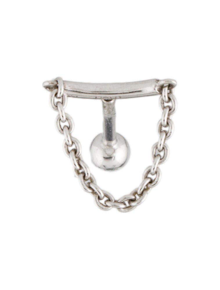 Maria Tash Diamond Scalloped Threaded Single Stud Earring - 18K Yellow ...