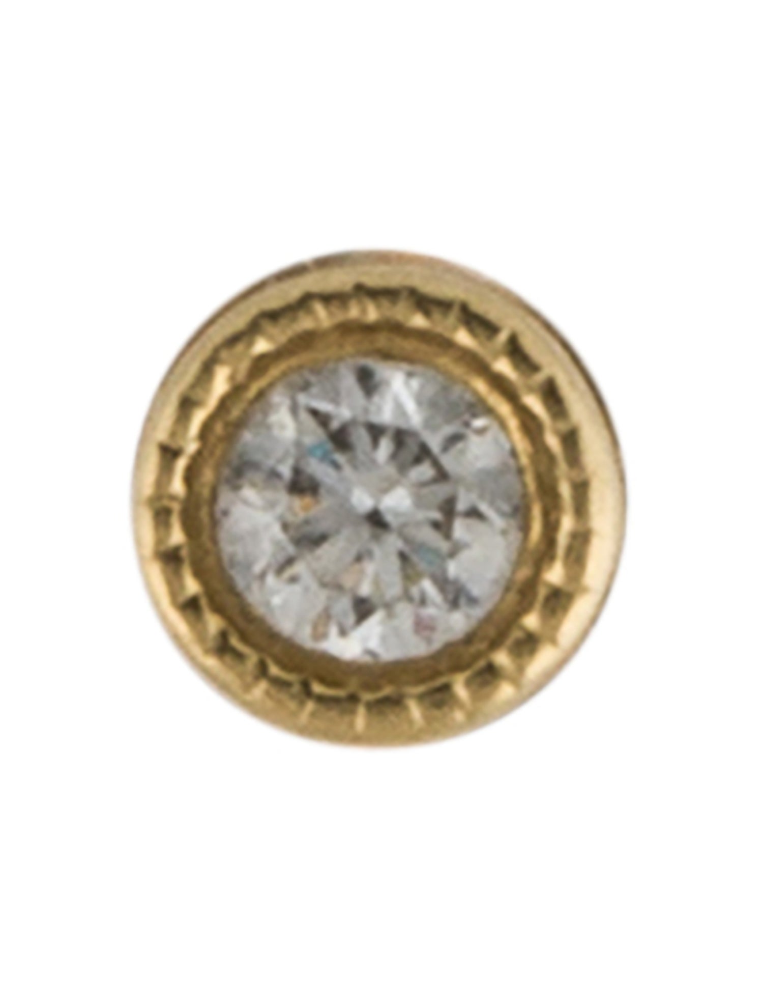 Maria Tash 18K Diamond Scalloped Set Stud Earring - 18K Yellow Gold Stud, Earrings - MTSHH23734 ...