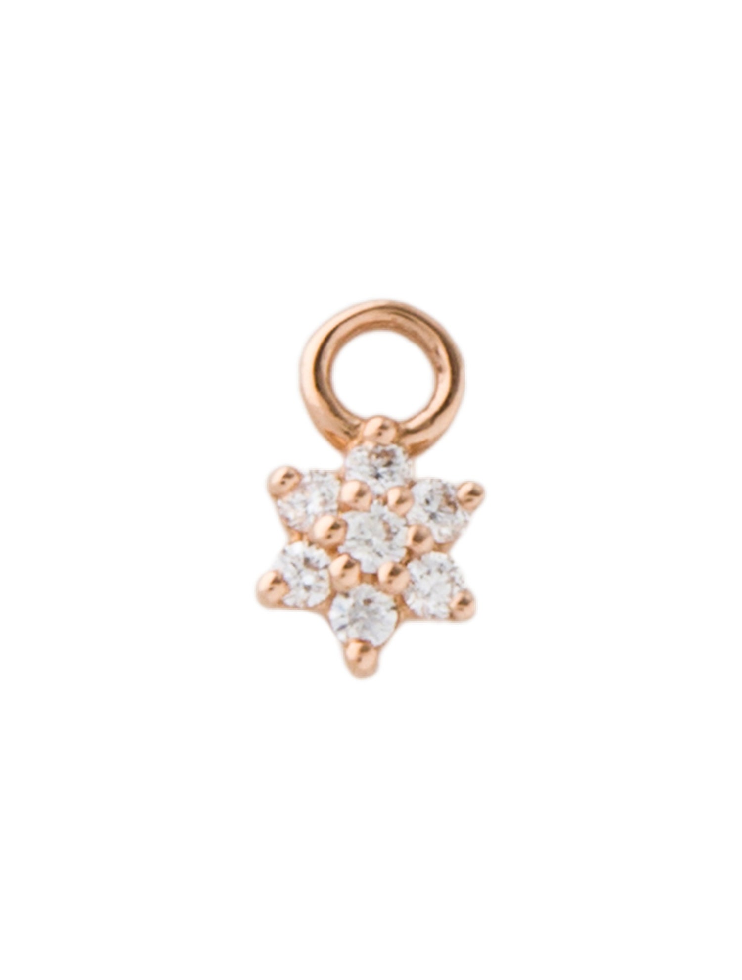 Maria Tash 18K Diamond Flower Charm - 18K Rose Gold - MTSHH23939 | The ...