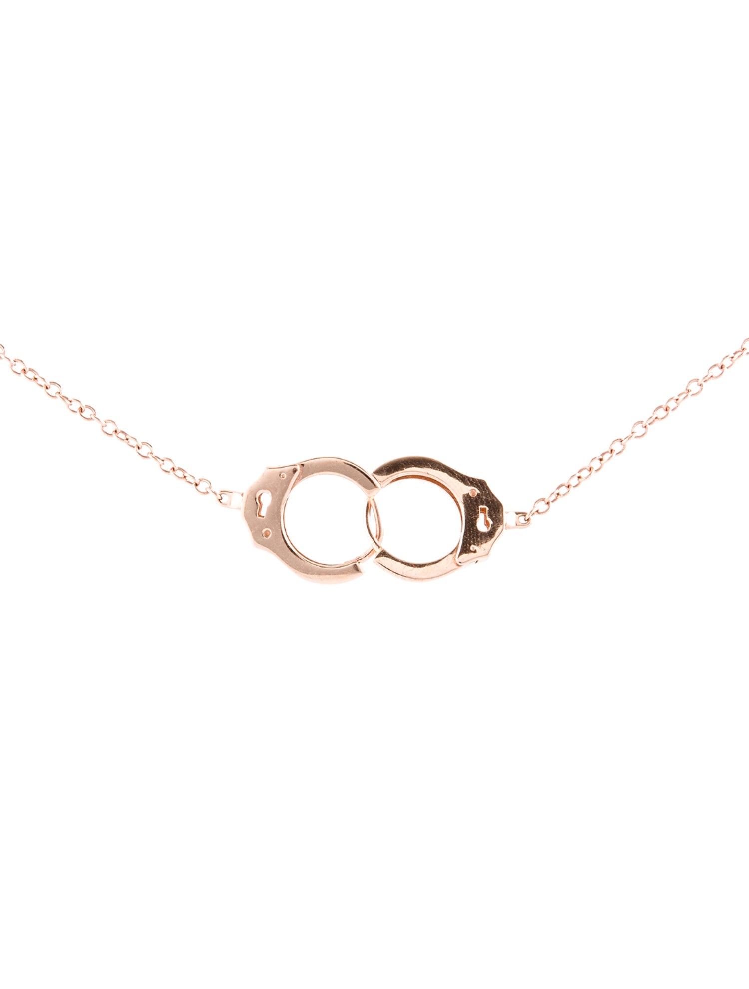 Maria Tash 14K Handcuff Chain Link Choker Necklace - 14K Rose Gold ...