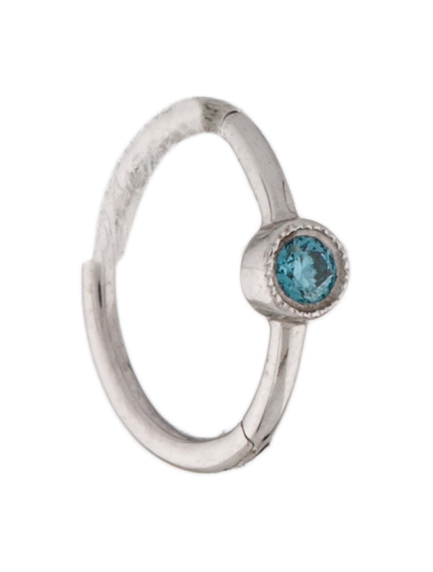 Maria Tash 18K Diamond Scalloped Hoop Earring - Rhodium-Plated 18K ...