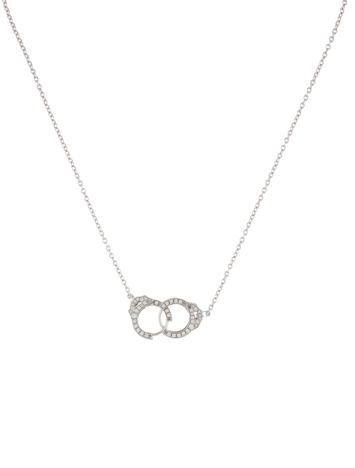 Maria Tash 18K Diamond Handcuff Necklaceq - Rhodium-Plated 18K White ...