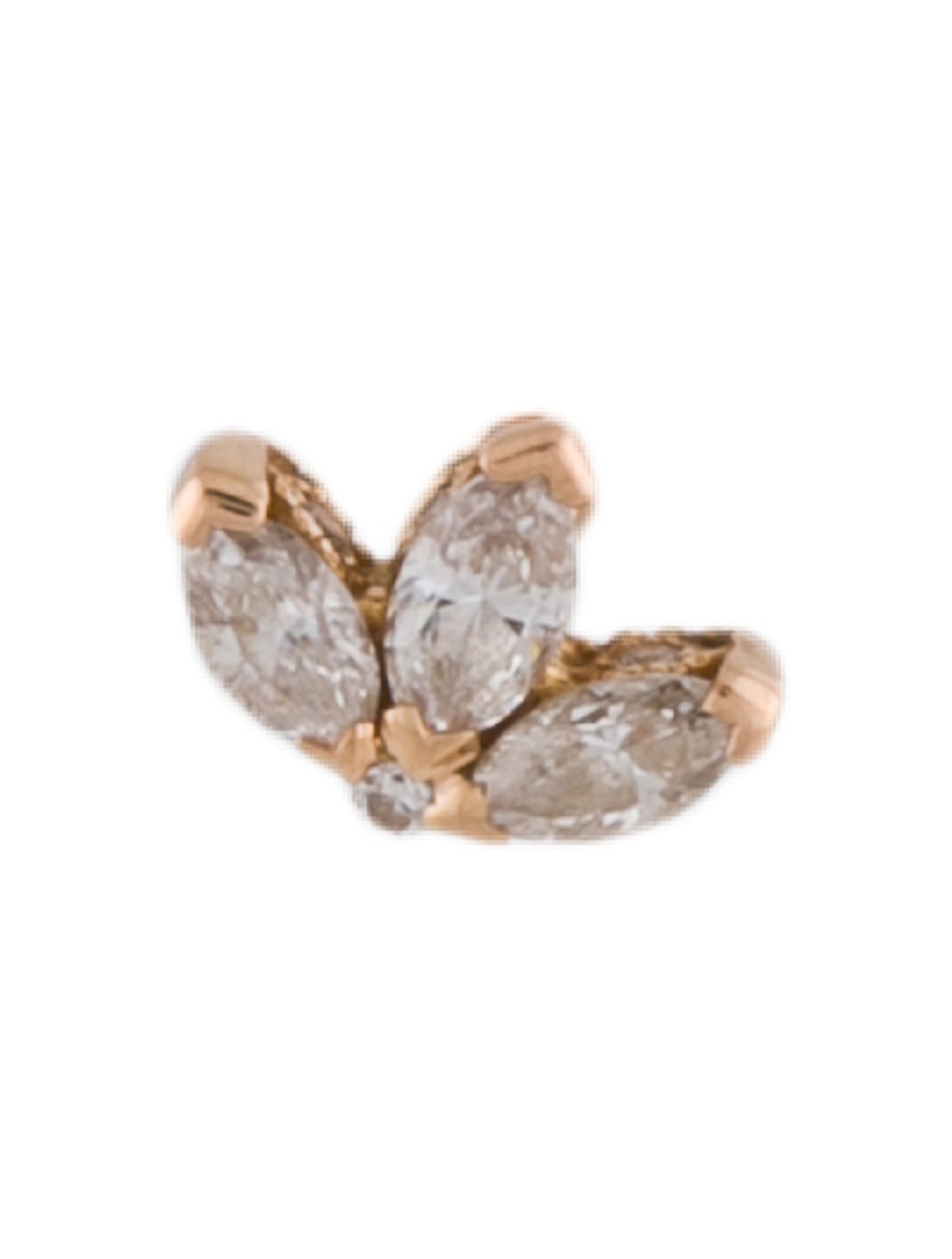 Maria Tash 18K Diamond Lotus Threaded Single Stud Earring - Stud ...