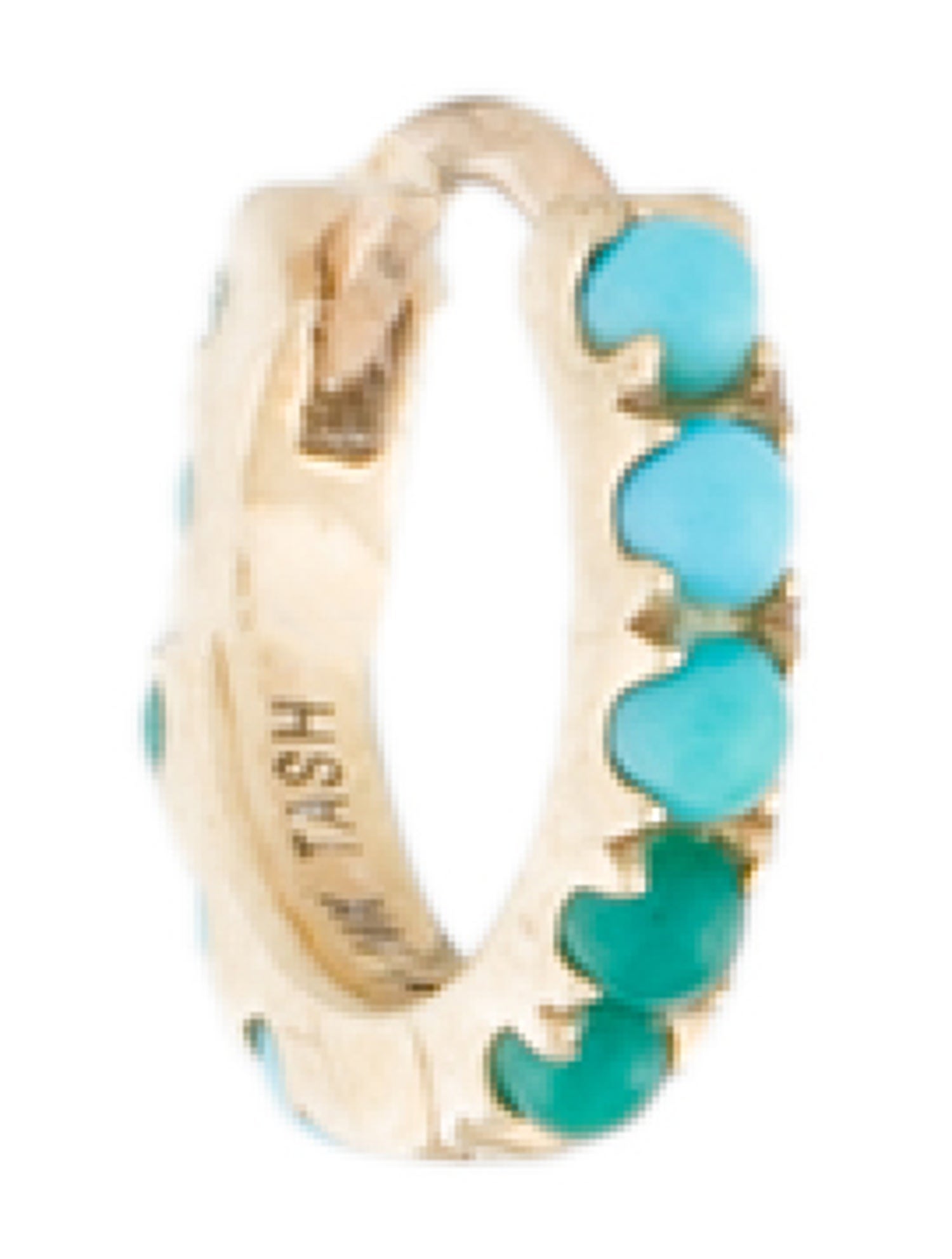Maria Tash 14K Turquoise Single Hoop Earring - 14K Yellow Gold Hoop ...