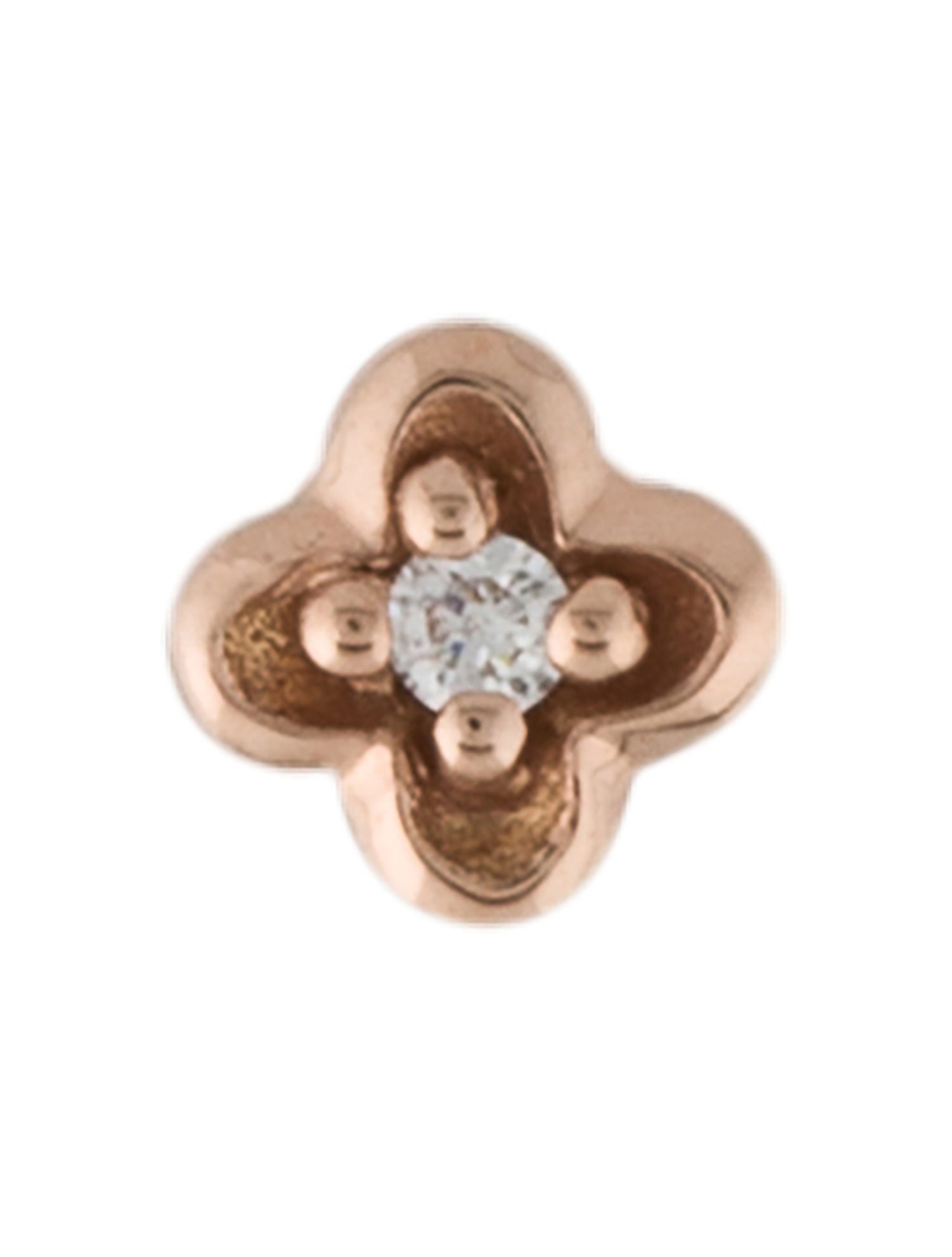 Maria Tash Diamond Invisible Set Threaded Single Stud Earring - 14K ...