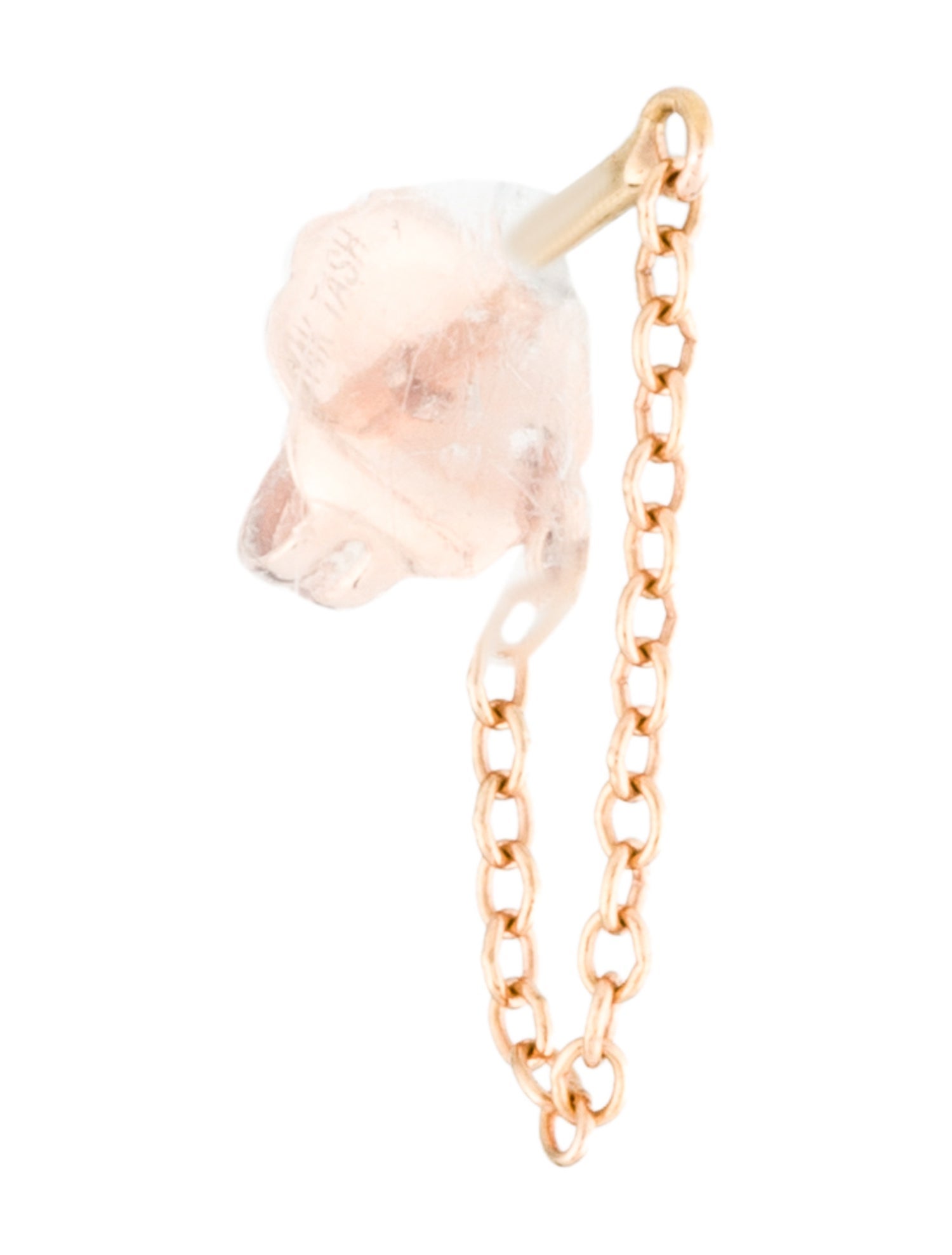 Maria Tash 14K Chain Wrap Single Stud Earring - 14K Rose Gold Huggie ...