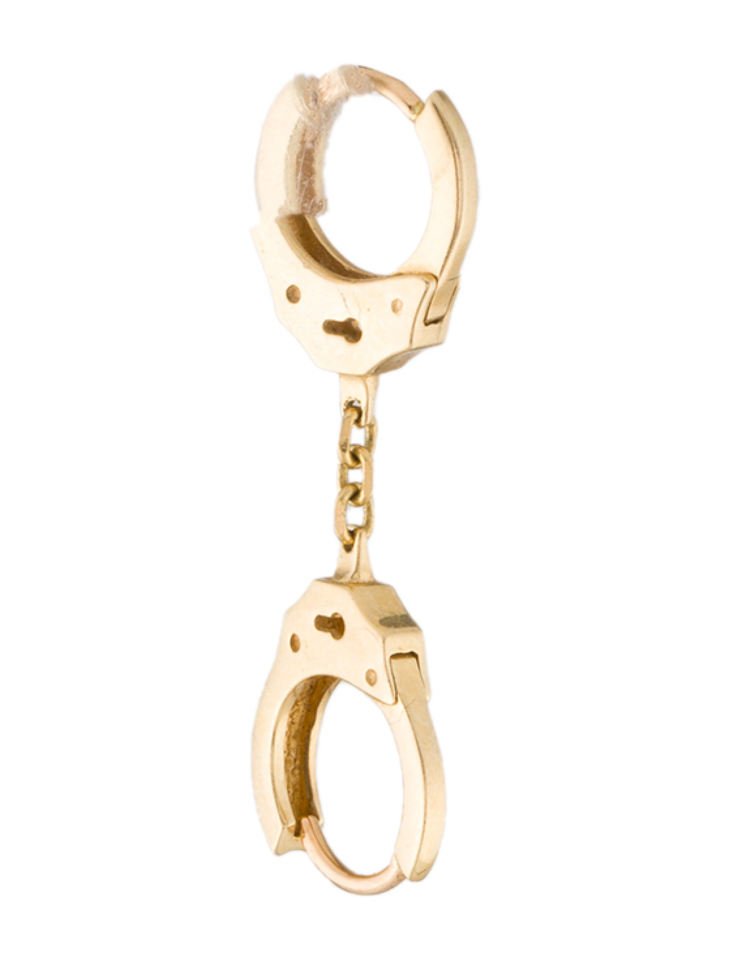 Maria Tash 18K Handcuff Hoop Single Earring w/ Short Chain - Hoop ...