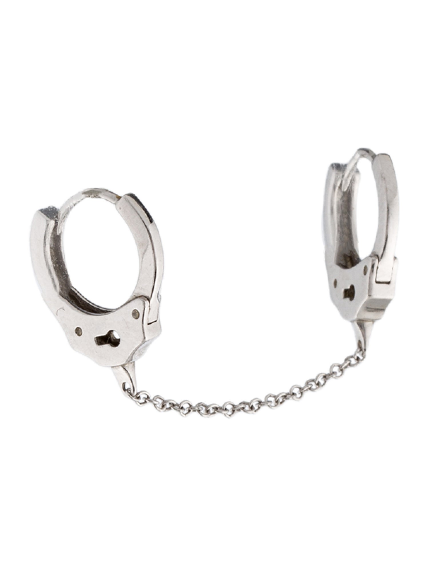 Maria Tash 14K Handcuff Chain Hoop Earring - Rhodium-Plated 18K White ...