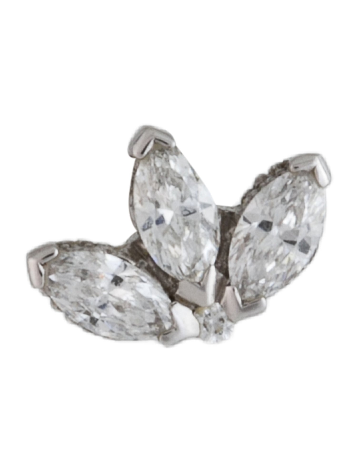 Maria Tash 18K Diamond Lotus Single Earring - Single Earring, Earrings ...