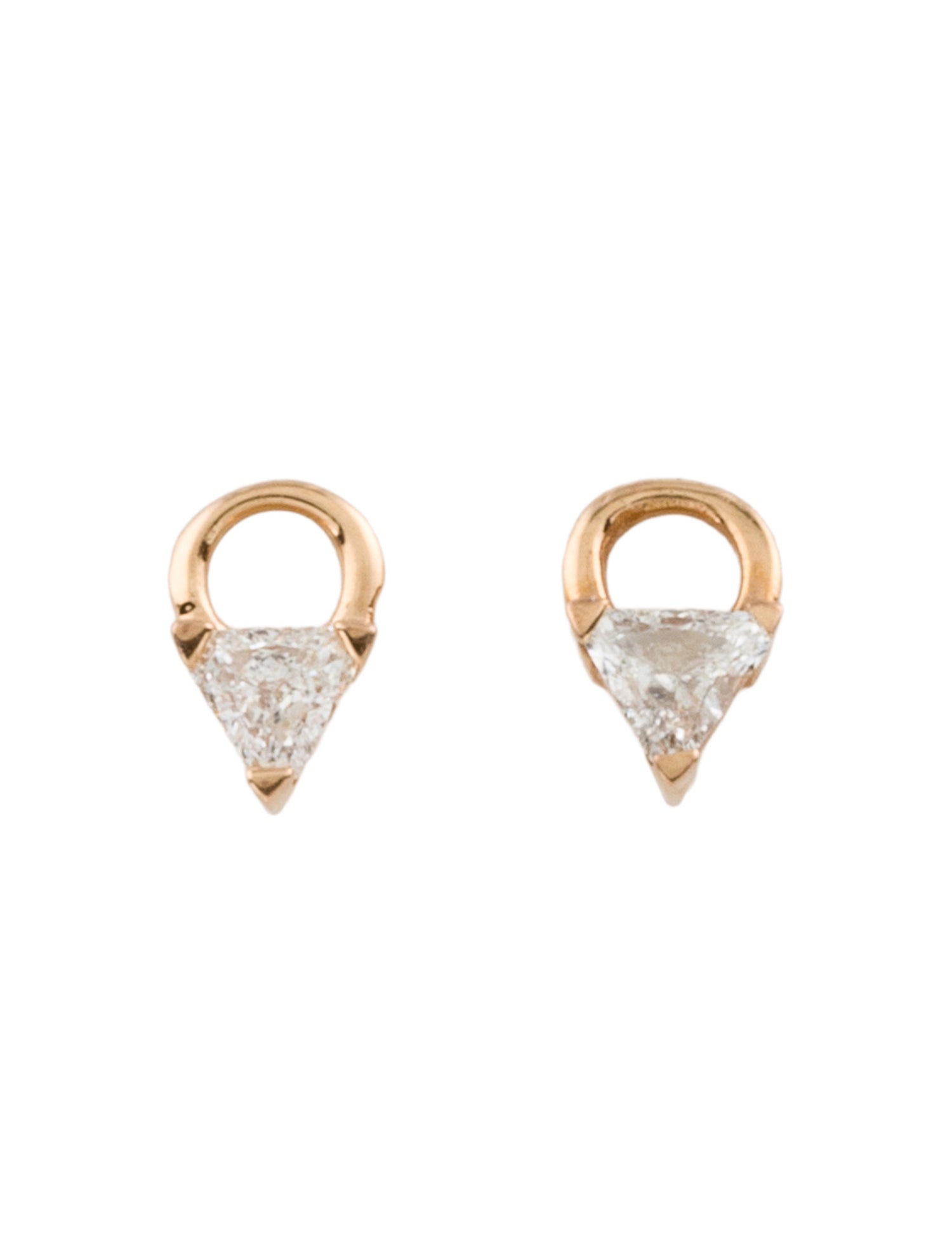 Maria Tash 18K Diamond Triangle Charm Earring Enhancers - MTSHH26159 ...