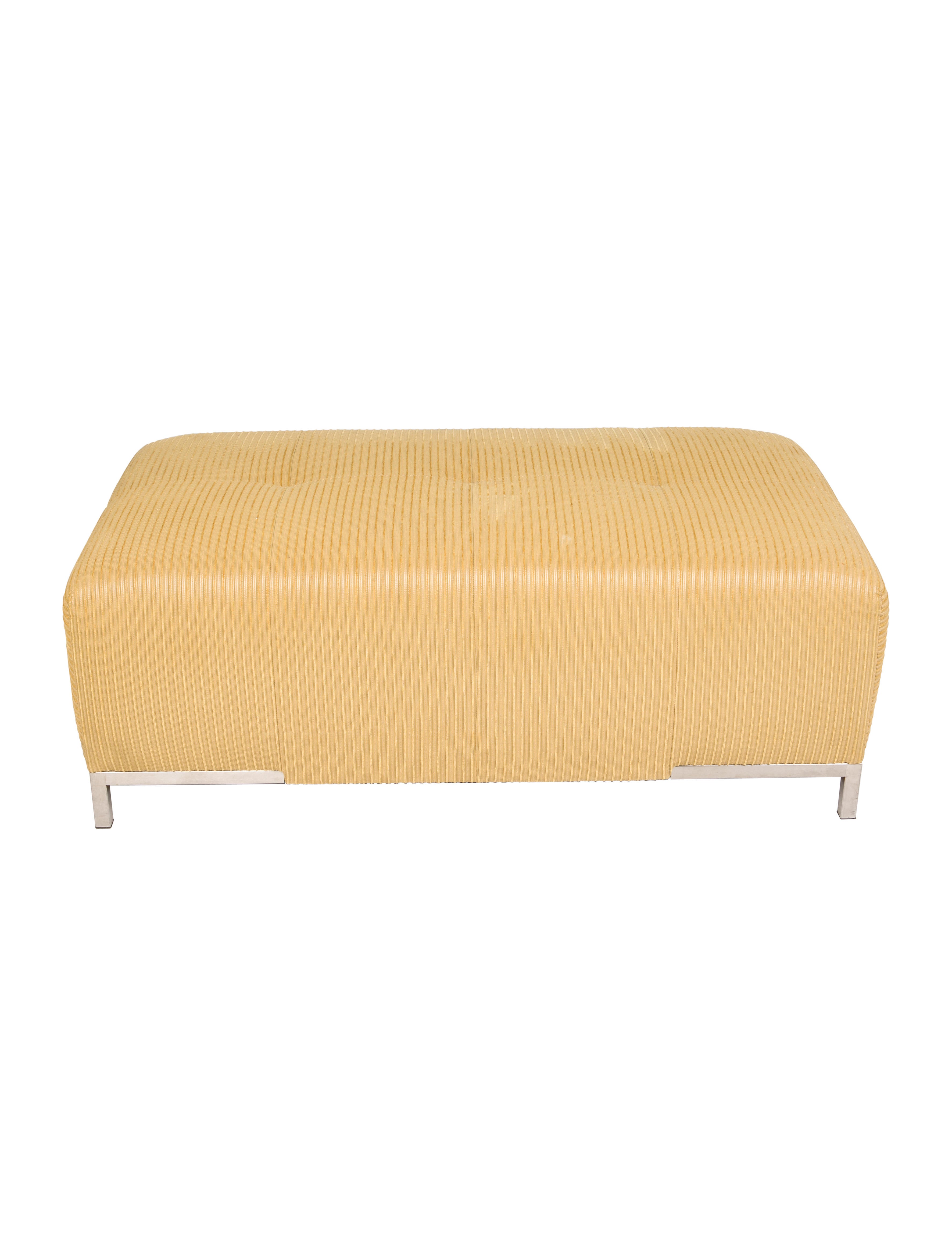 Minotti Upholstered Ottoman - Silver Ottomans & Benches, Furniture ...