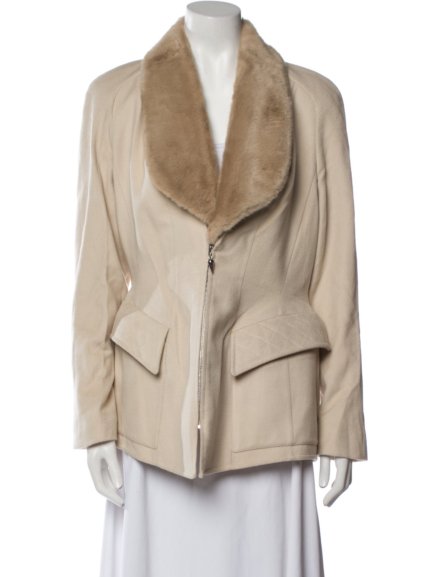 Mugler Vintage 1990's Jacket w/ Tags - Neutrals Jackets, Clothing ...
