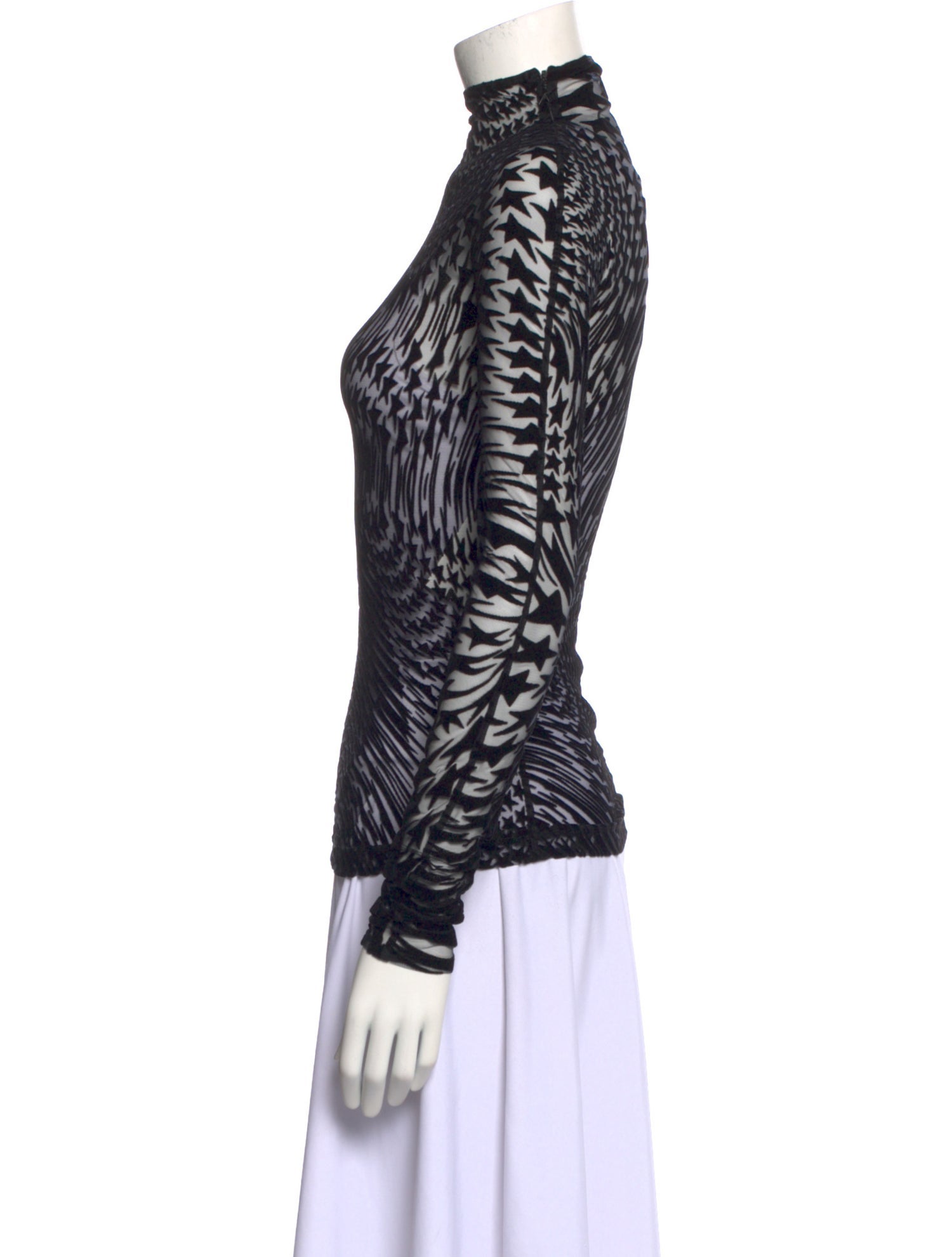 Isabel Marant Animal Print Turtleneck Top - Black Tops, Clothing ...