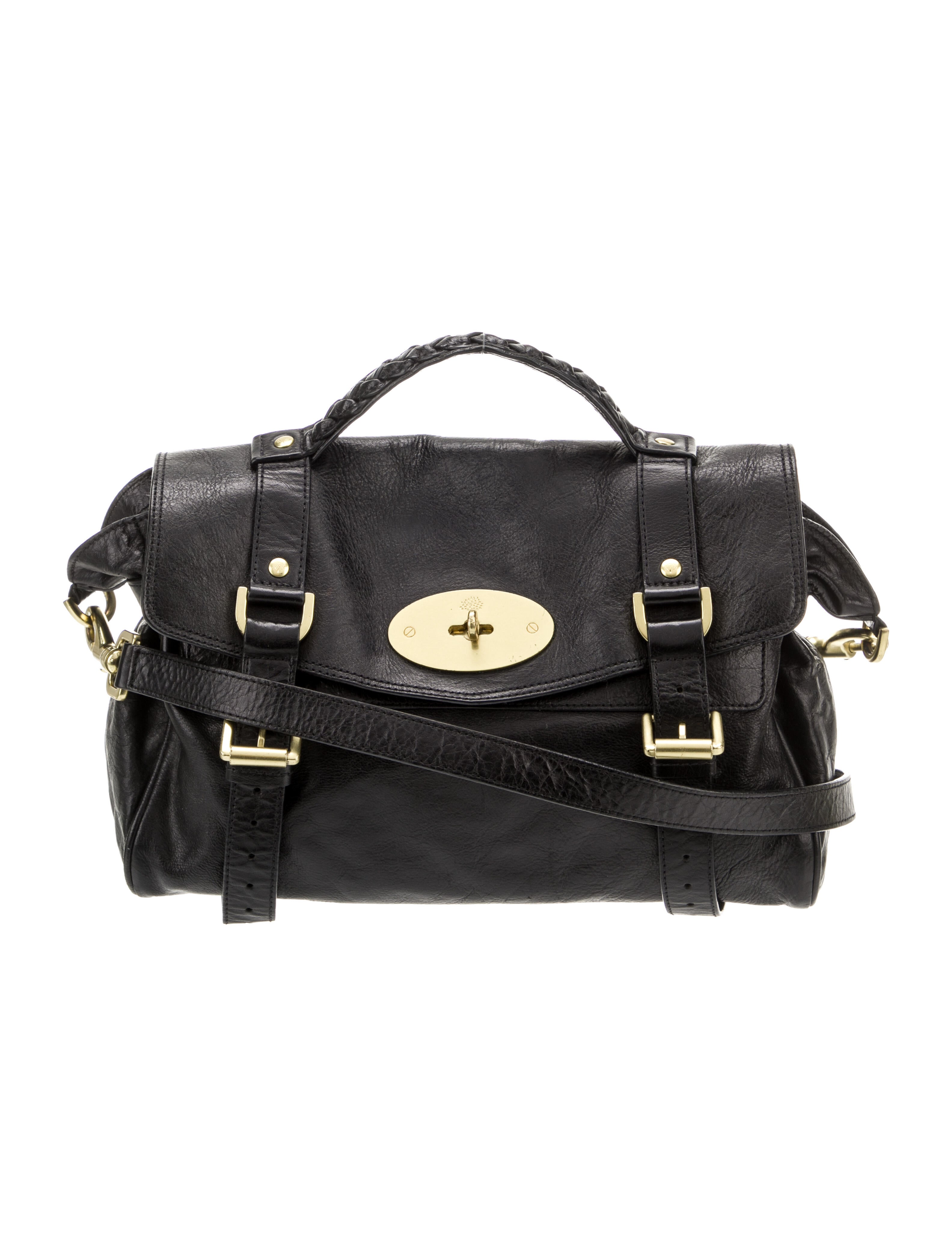 Mulberry Small Leather Messenger Bag - Black Crossbody Bags, Handbags ...