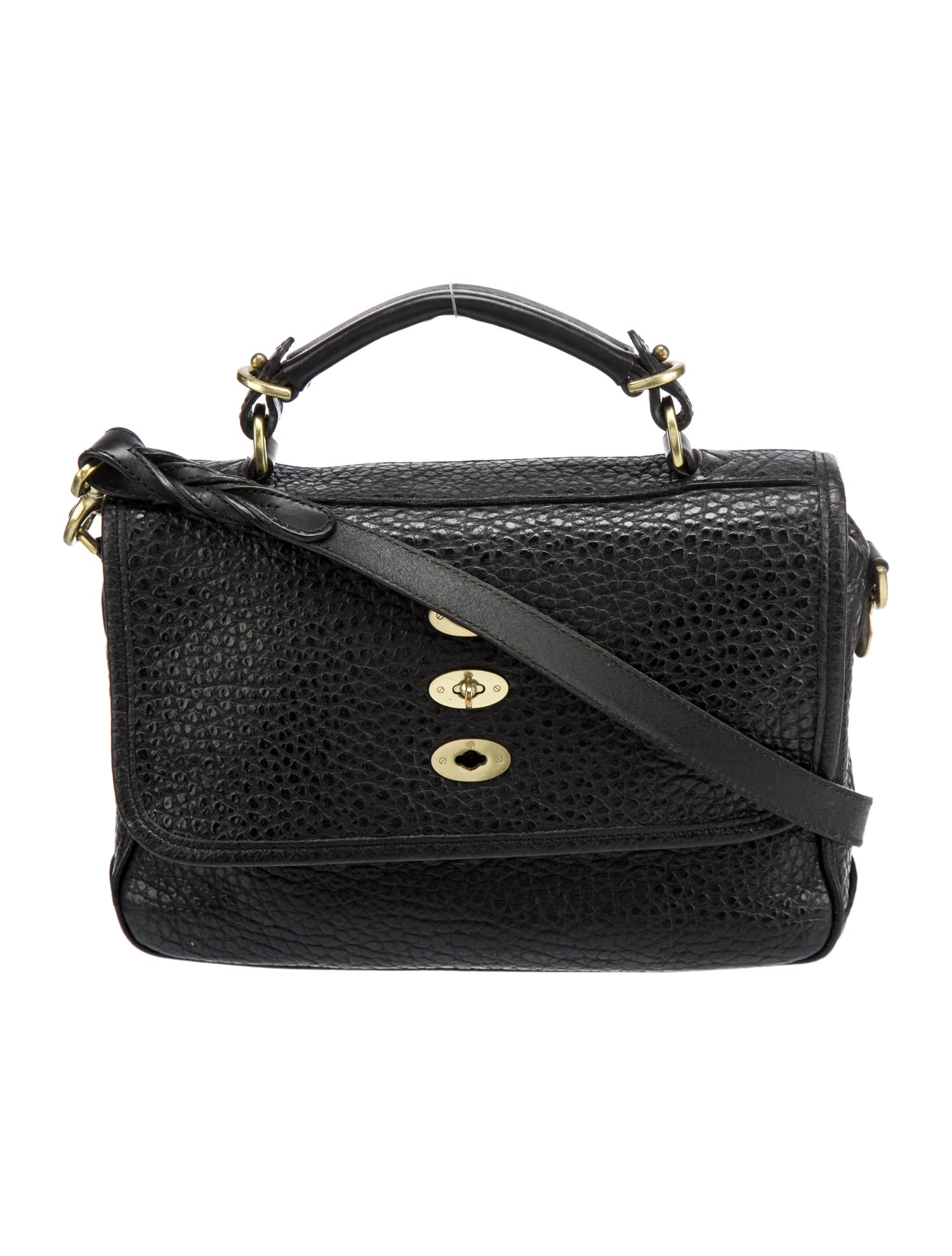 Mulberry Leather Handle Bag - Black Shoulder Bags, Handbags - MUL37198 ...