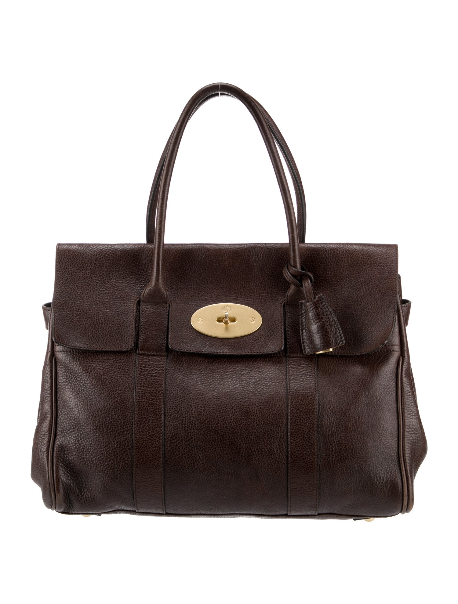 Mulberry Leather Handle Bag - Brown Handle Bags, Handbags - MUL37347 ...