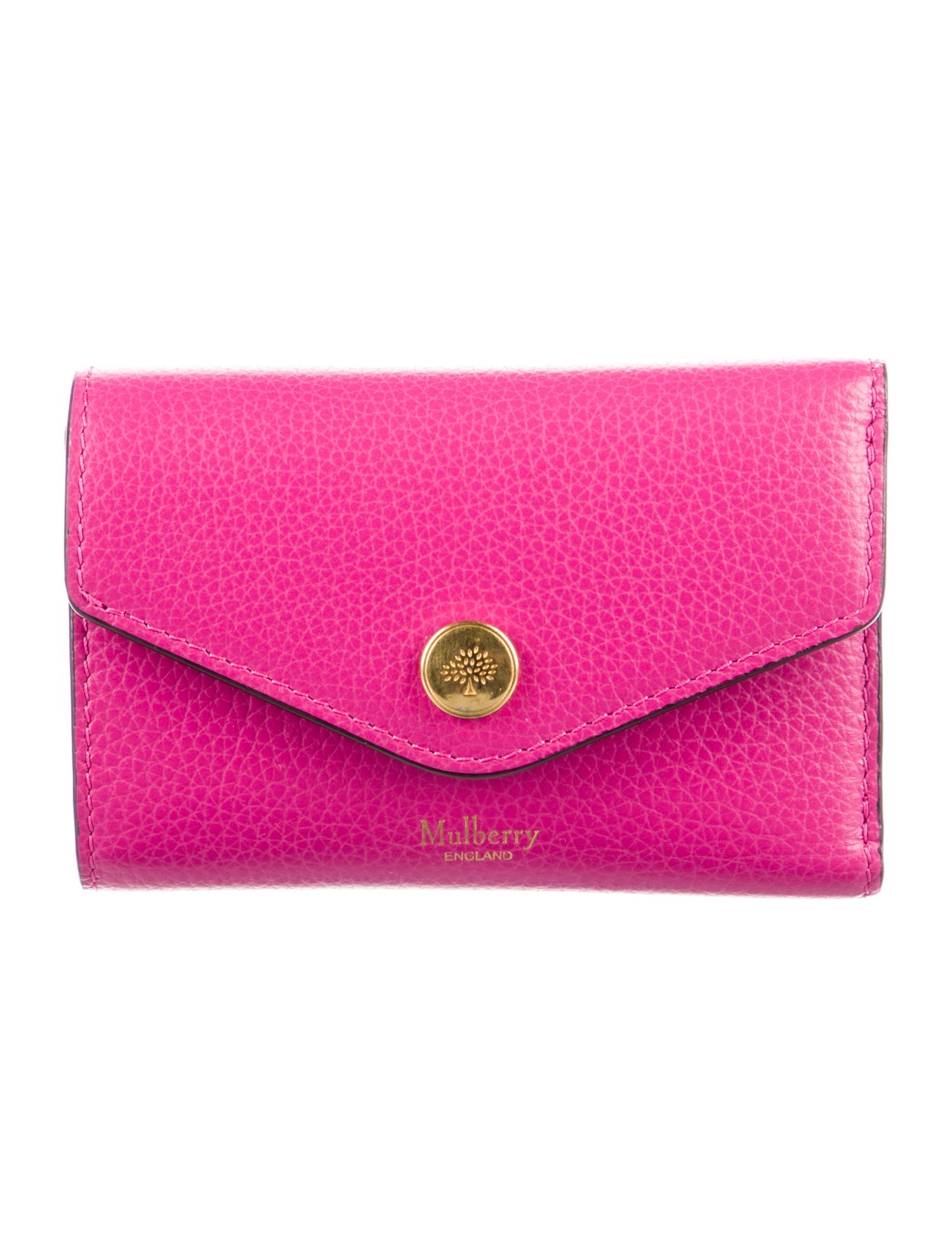 Mulberry Leather Compact Wallet - Pink Wallets, Accessories - MUL37469 | The RealReal