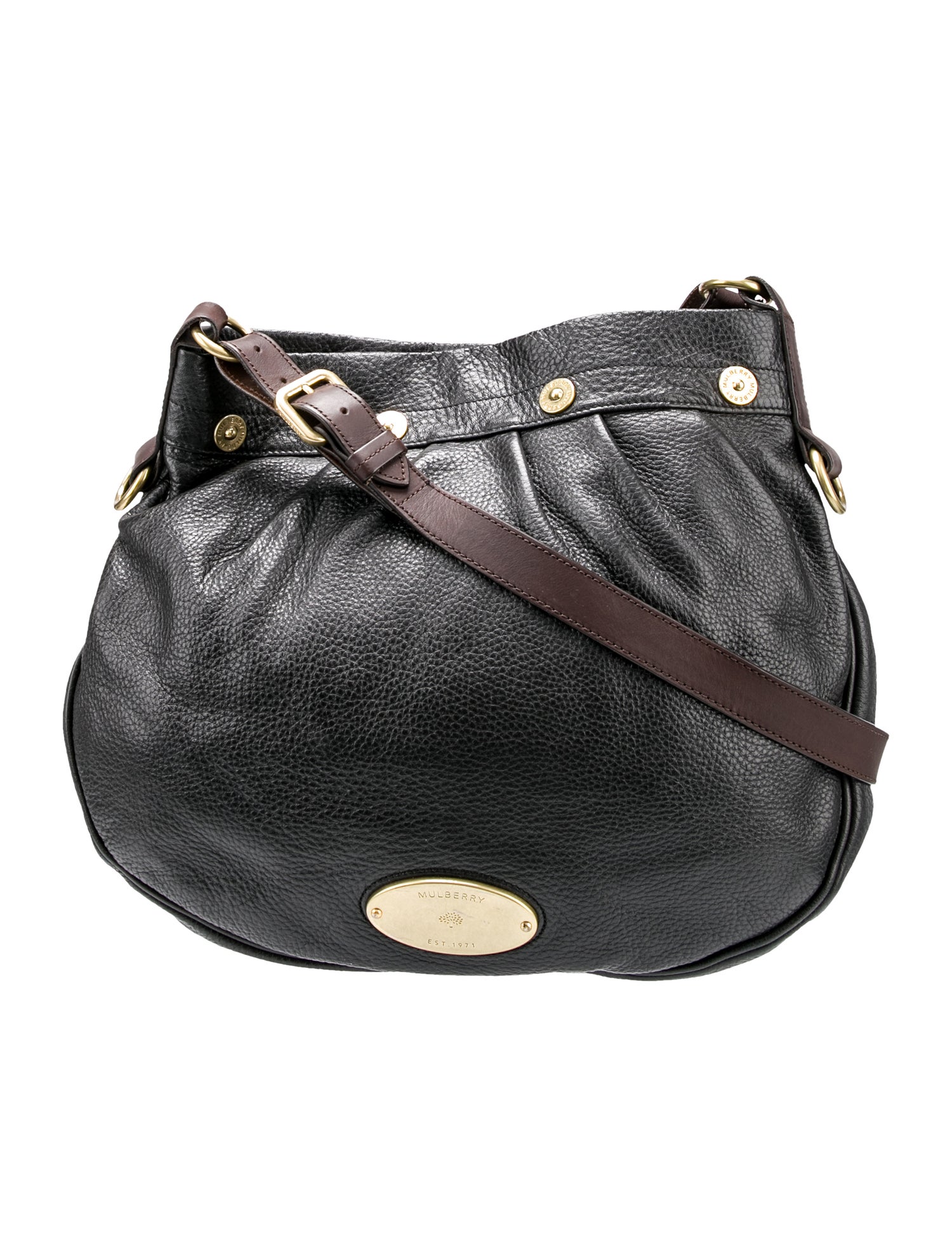 Mulberry Solid Leather Crossbody Bag - Black Crossbody Bags, Handbags ...