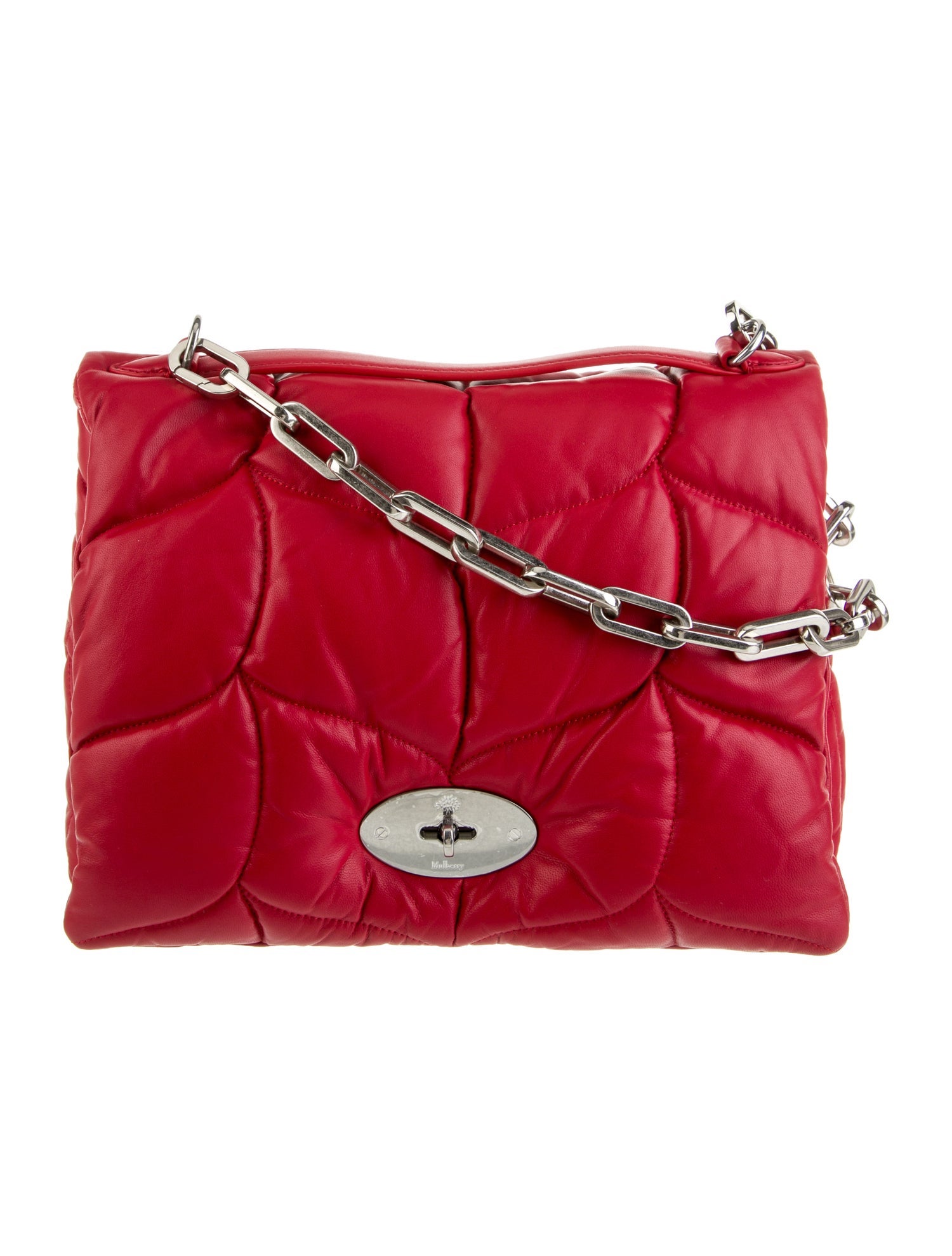 Mulberry Chain-Link Leather Shoulder Bag - Red Shoulder Bags, Handbags ...