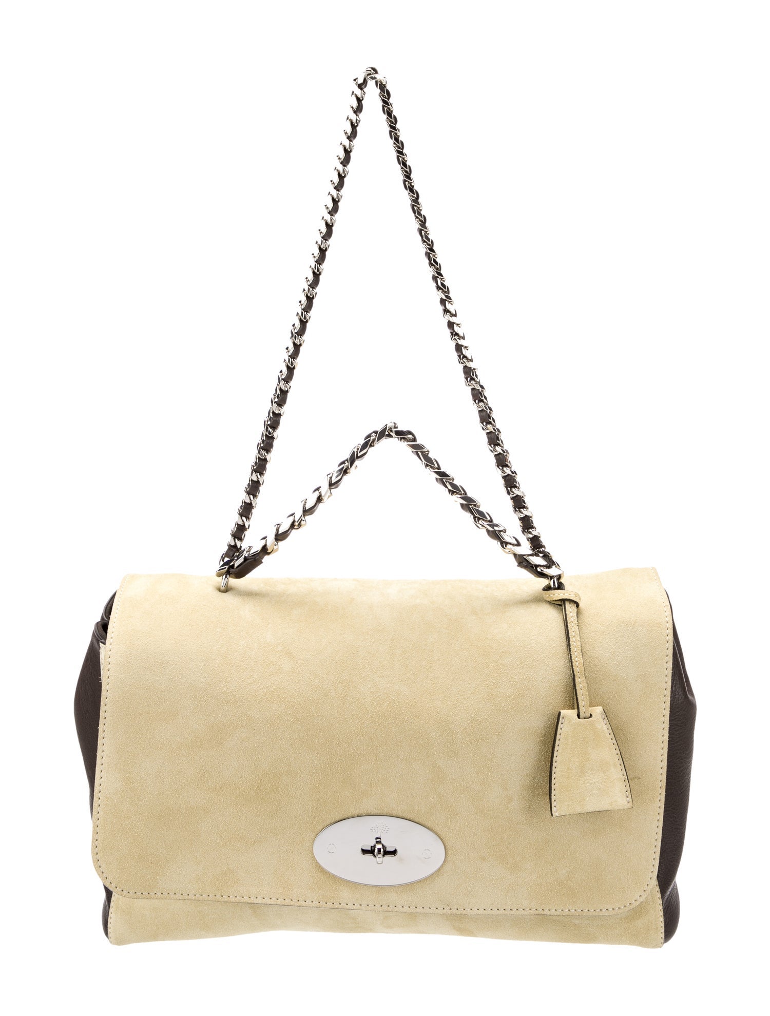 Mulberry suede chain link shoulder bag - Green Shoulder Bags, Handbags ...