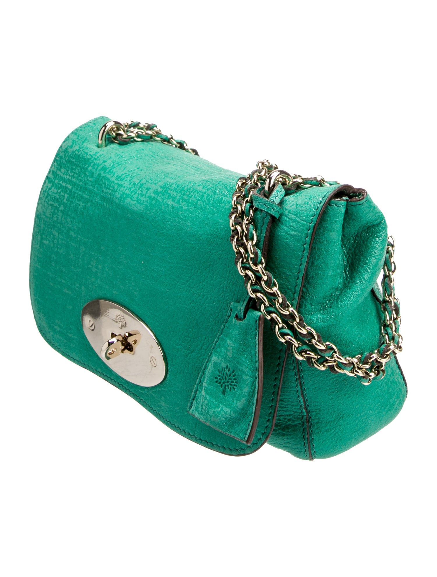 Mulberry Chain-Link Leather Shoulder Bag - Green Shoulder Bags ...