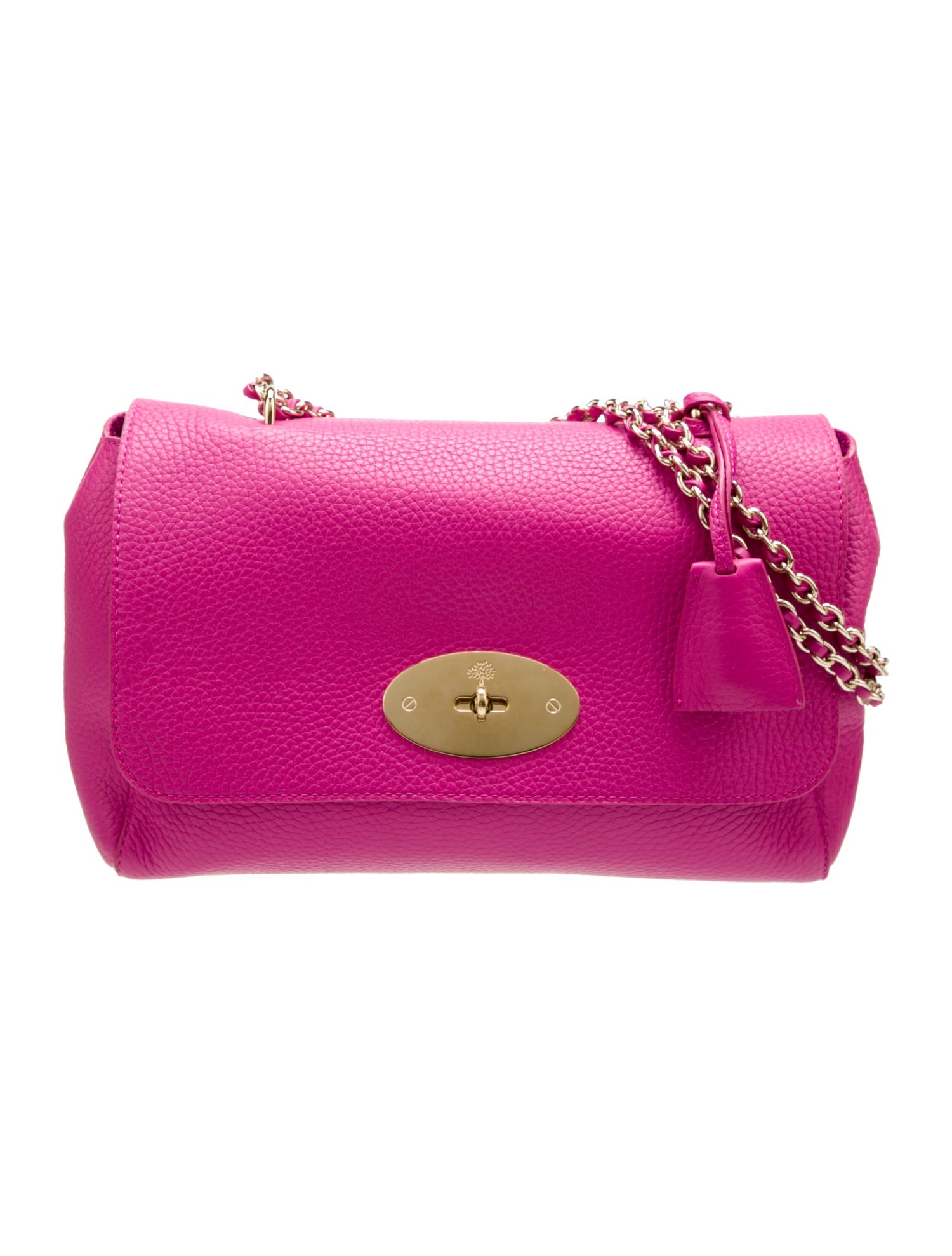 Mulberry Chain-Link Leather Shoulder Bag - Pink Shoulder Bags, Handbags ...