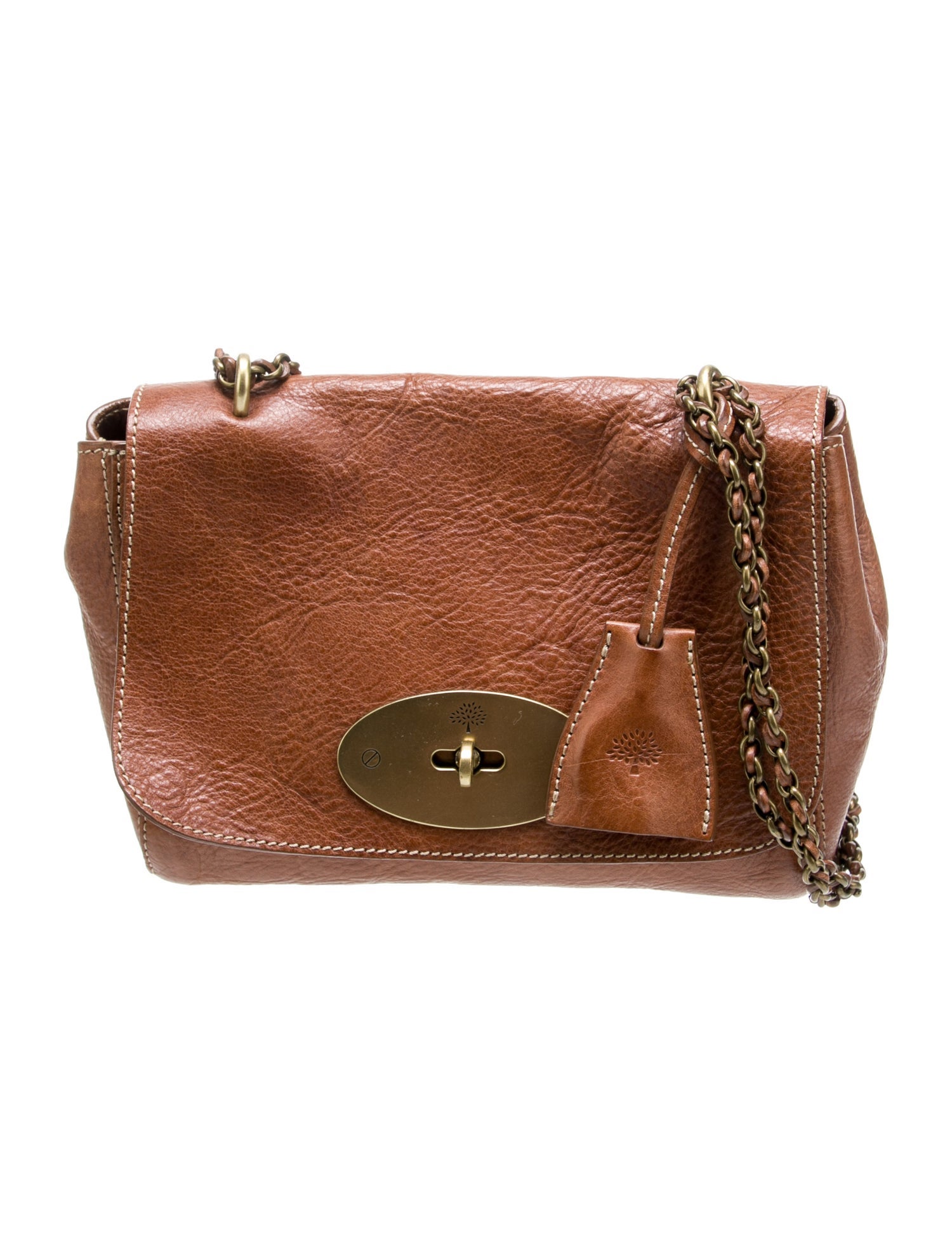 Mulberry Chain-Link Leather Shoulder Bag - Brown Shoulder Bags ...