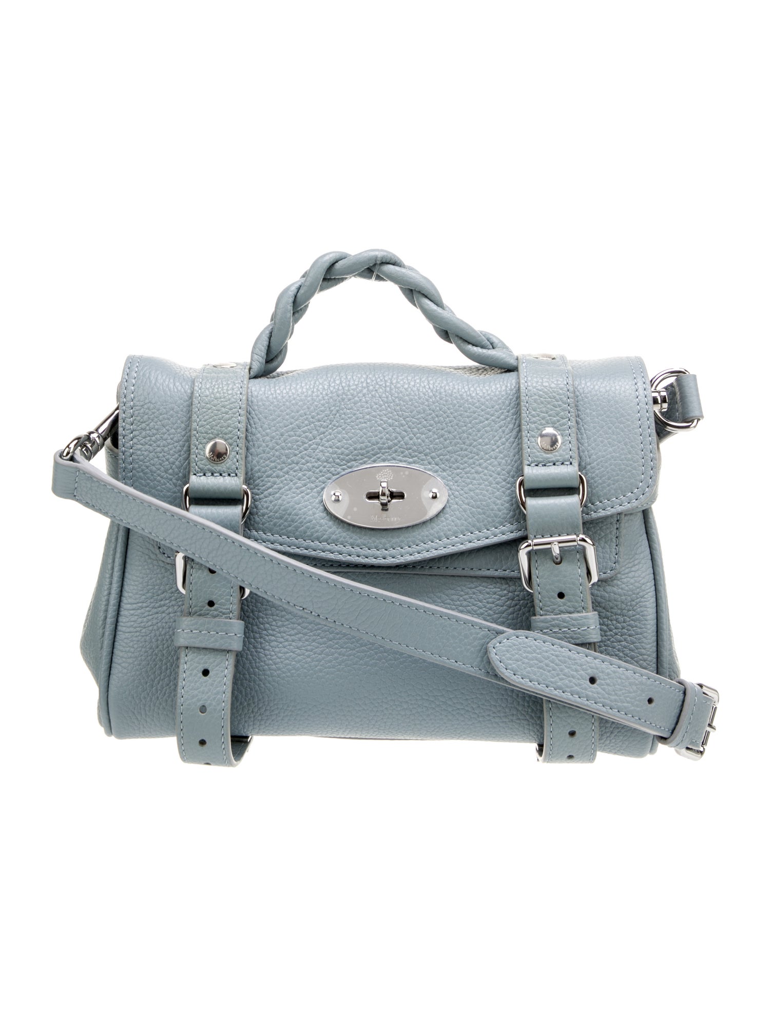 Mulberry Leather Top Handle Bag - Blue Handle Bags, Handbags - MUL39522 ...