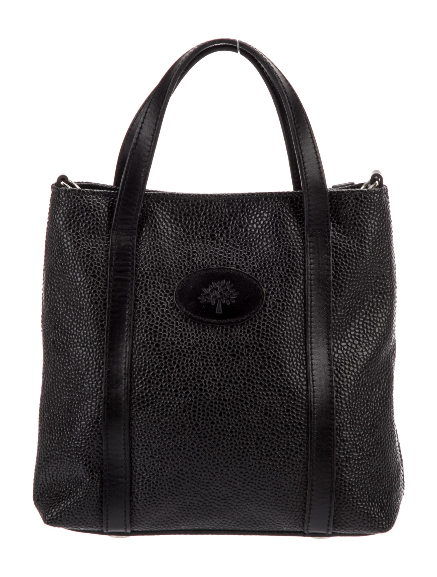 Mulberry Leather Top Handle Bag - Black Handle Bags, Handbags ...