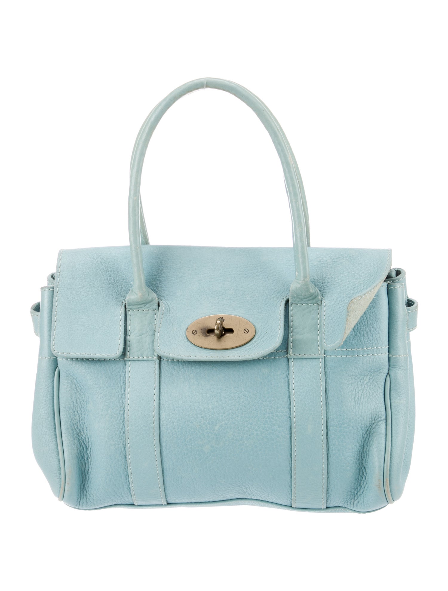 Mulberry Leather Top Handle Bag - Blue Handle Bags, Handbags - MUL39607 ...