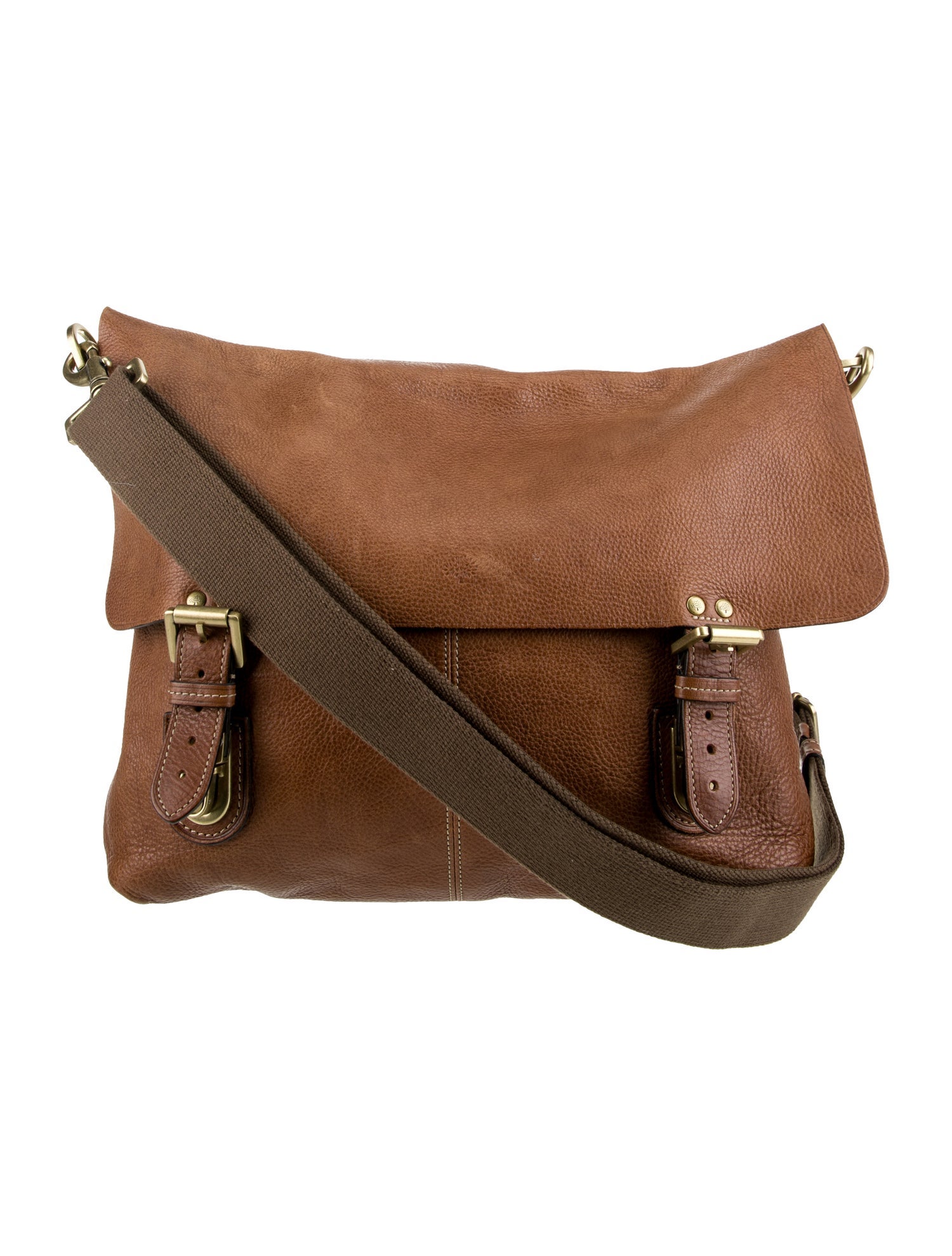 Mulberry Leather Messenger Bag - Brown Crossbody Bags, Handbags ...