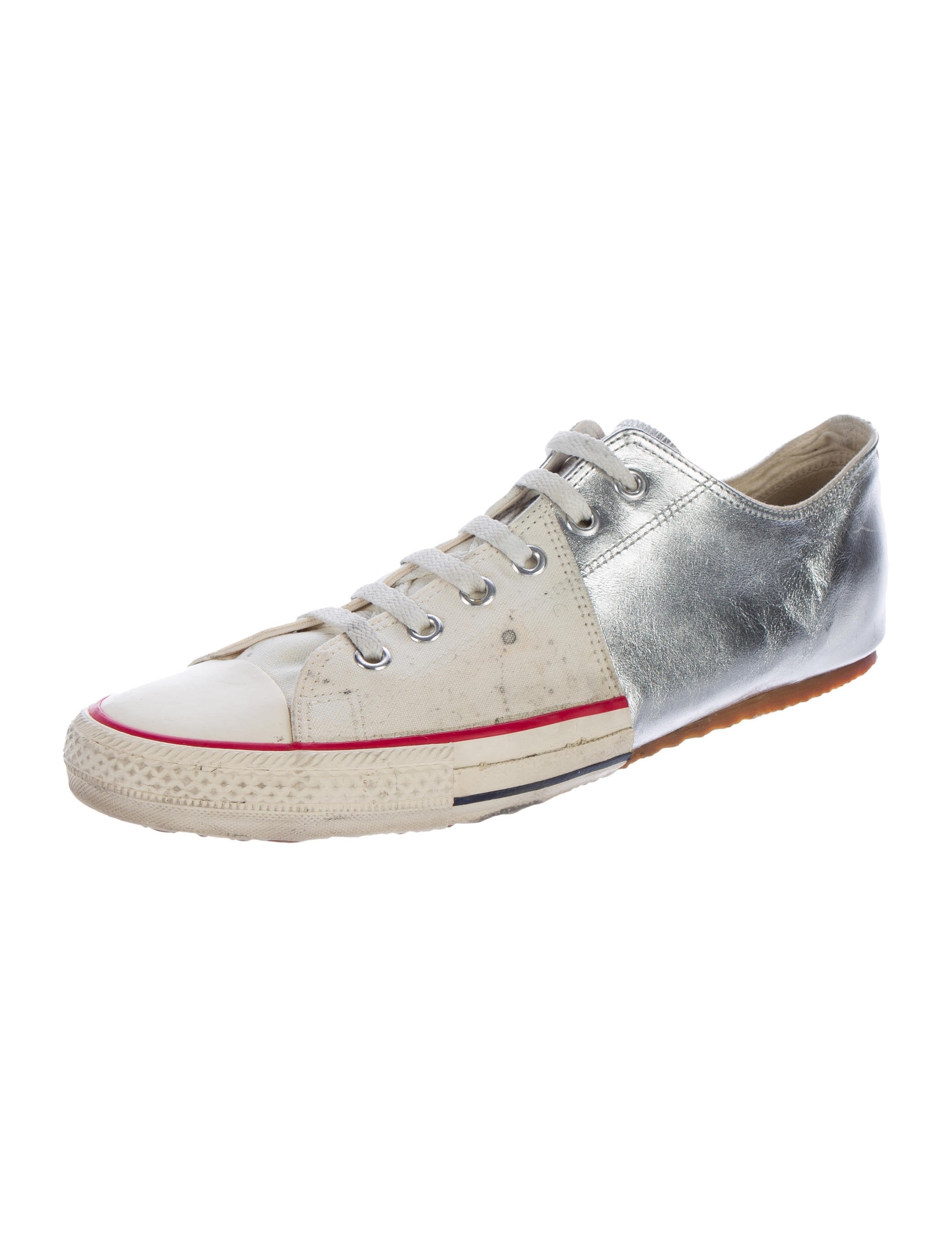 Miharayasuhiro Deconstructed Half Converse Sneakers - Metallic Sneakers ...