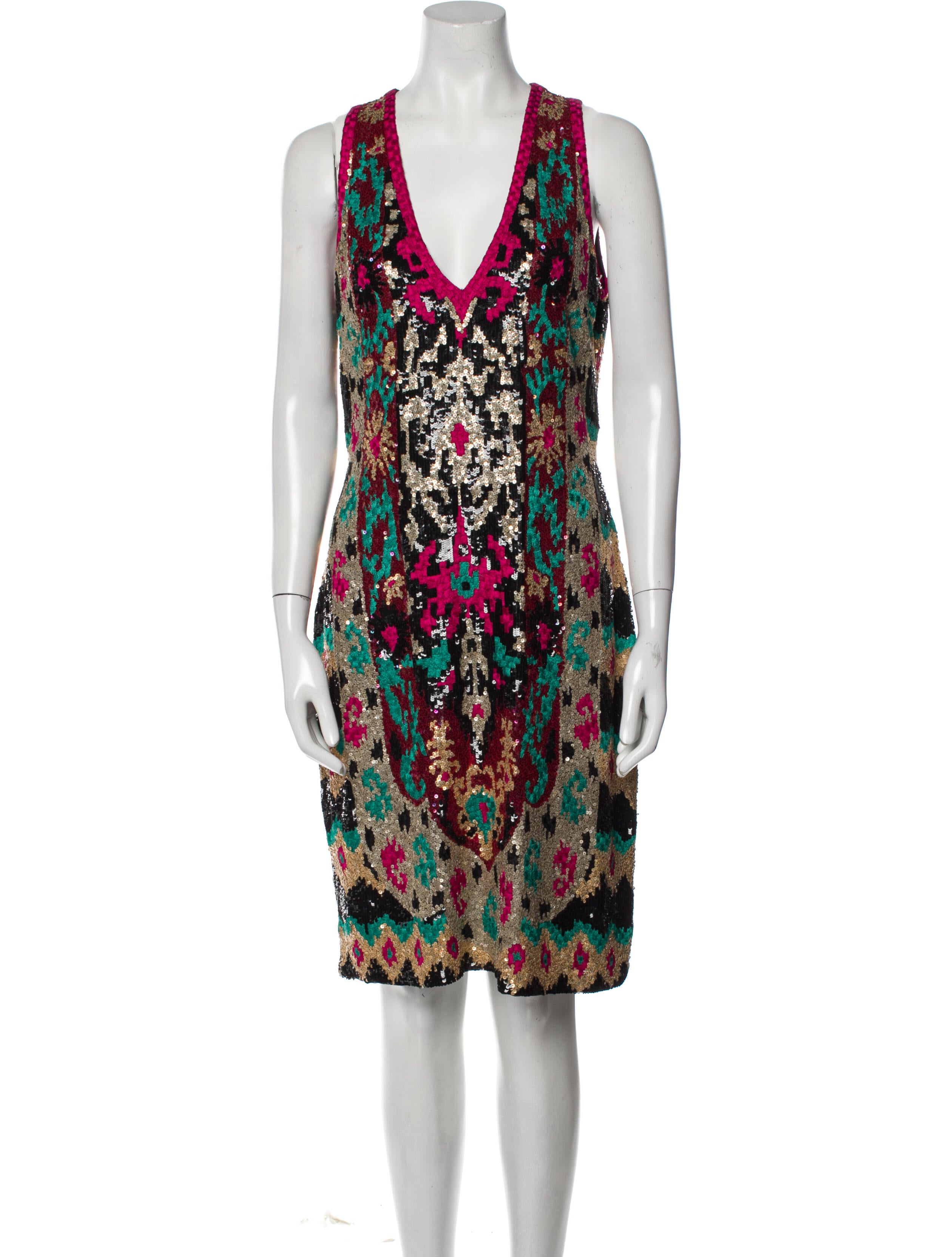 Naeem Khan Silk Knee-Length Dress - Black Dresses, Clothing - NAE25523 ...