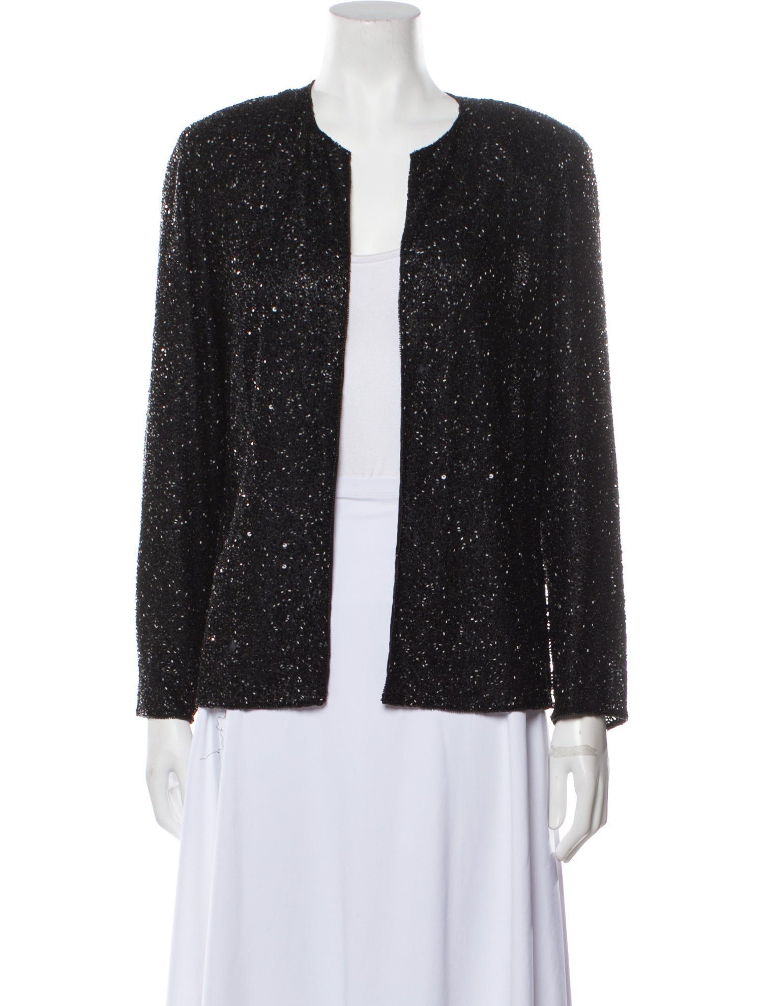 St. John Tweed Pattern Evening Jacket - Blue Jackets, Clothing ...