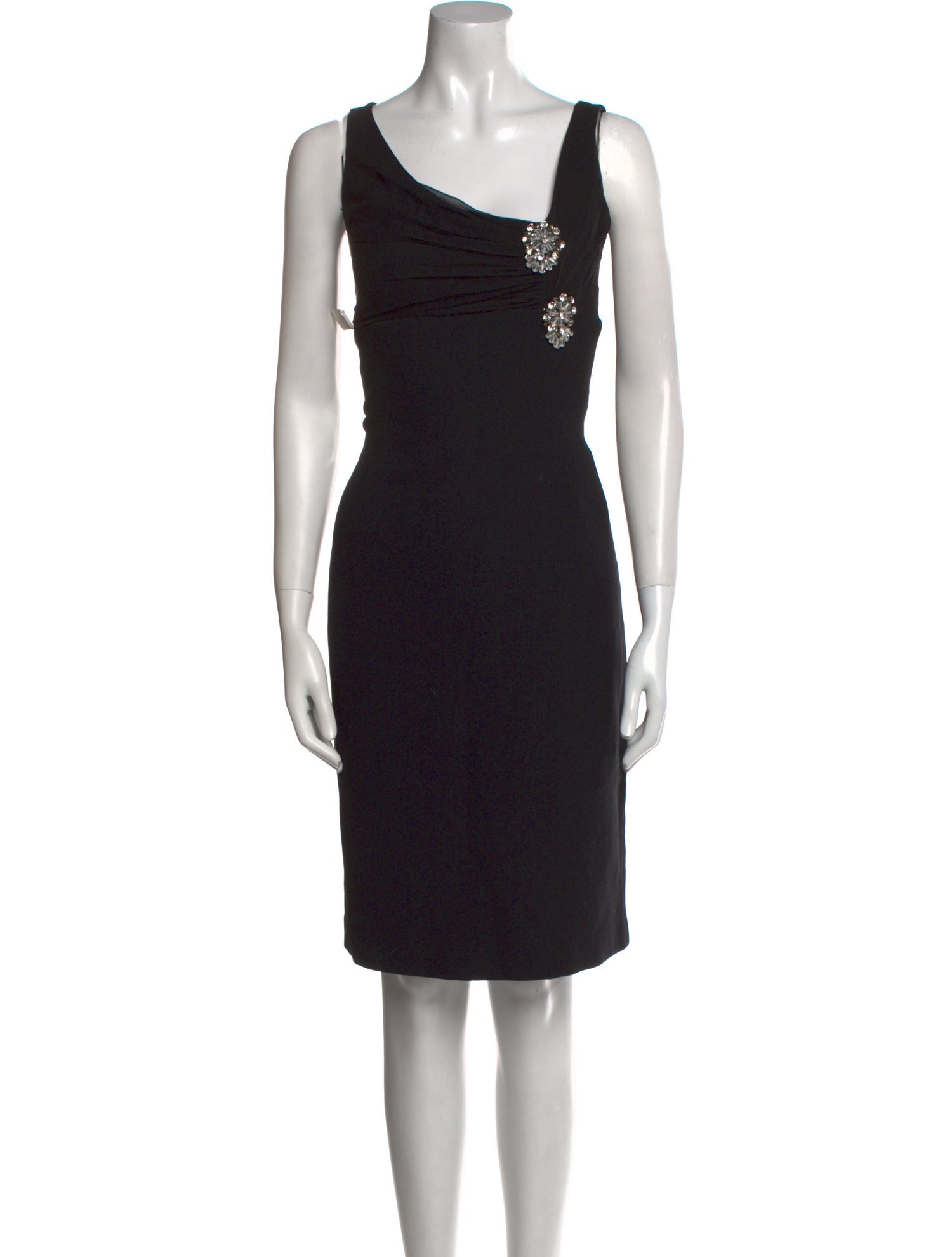 Naeem Khan Wool Knee-Length Dress - Black Dresses, Clothing - NAE27688 ...